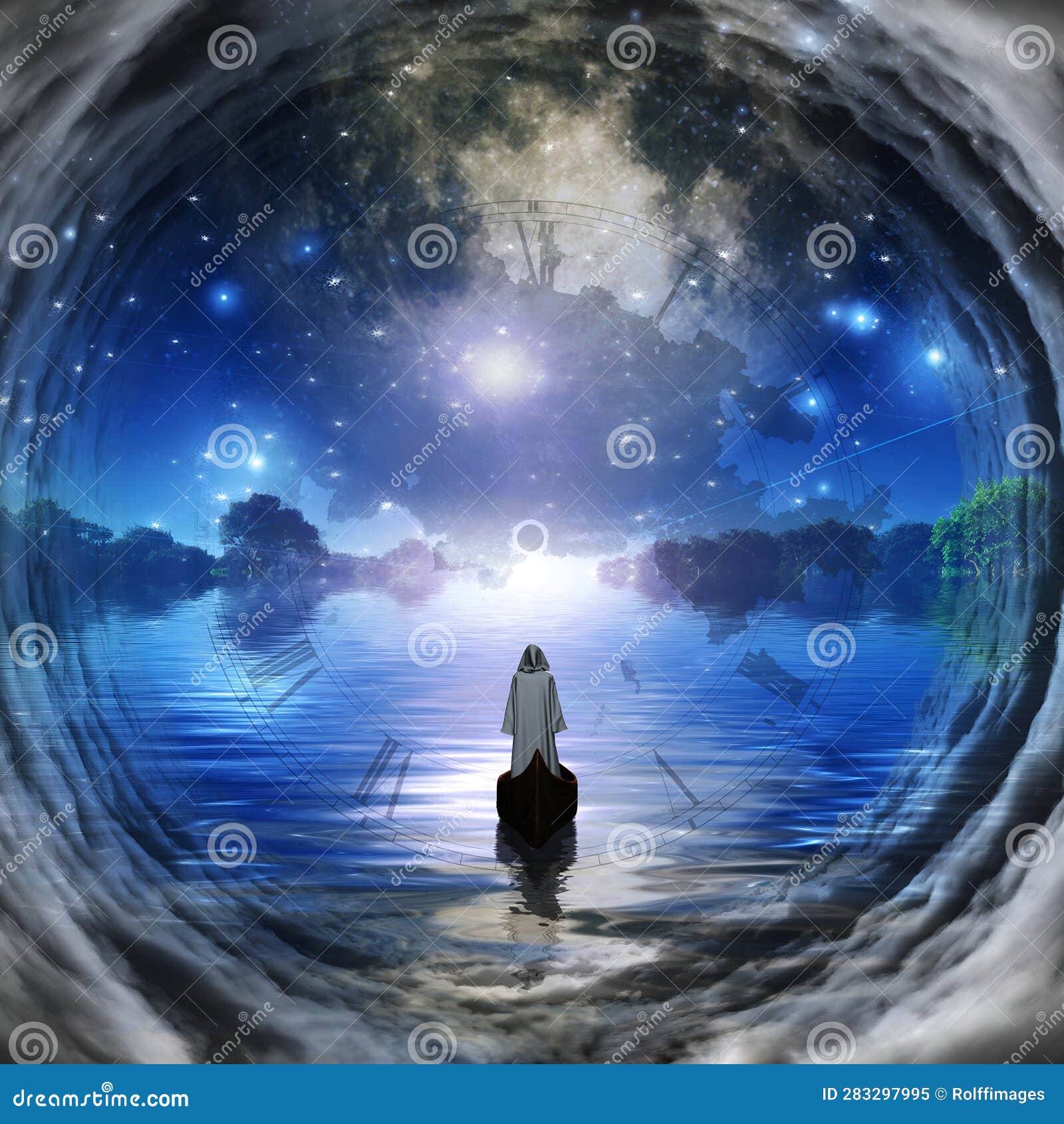 Figure in white robe stock illustration. Illustration of full - 283297995