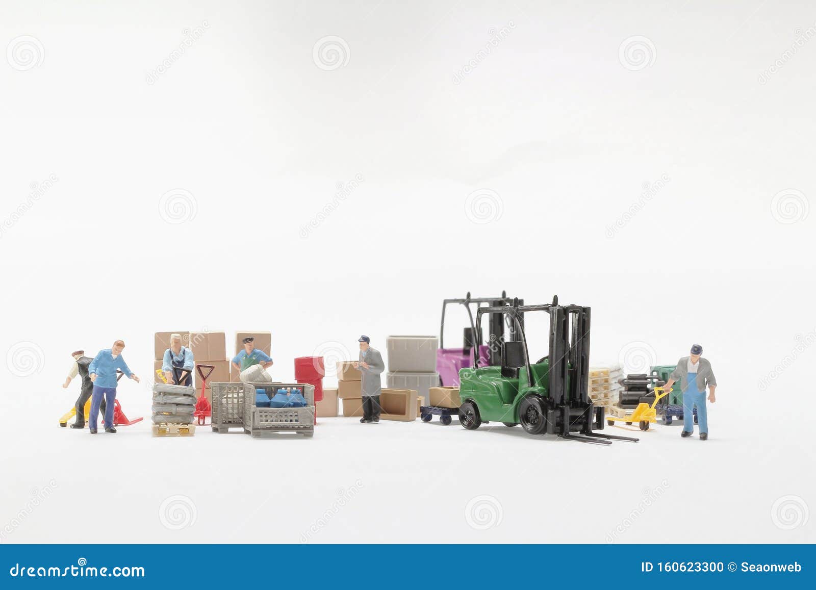 Mini of Figure Worker, Construction and Logistics Concept Stock Photo ...