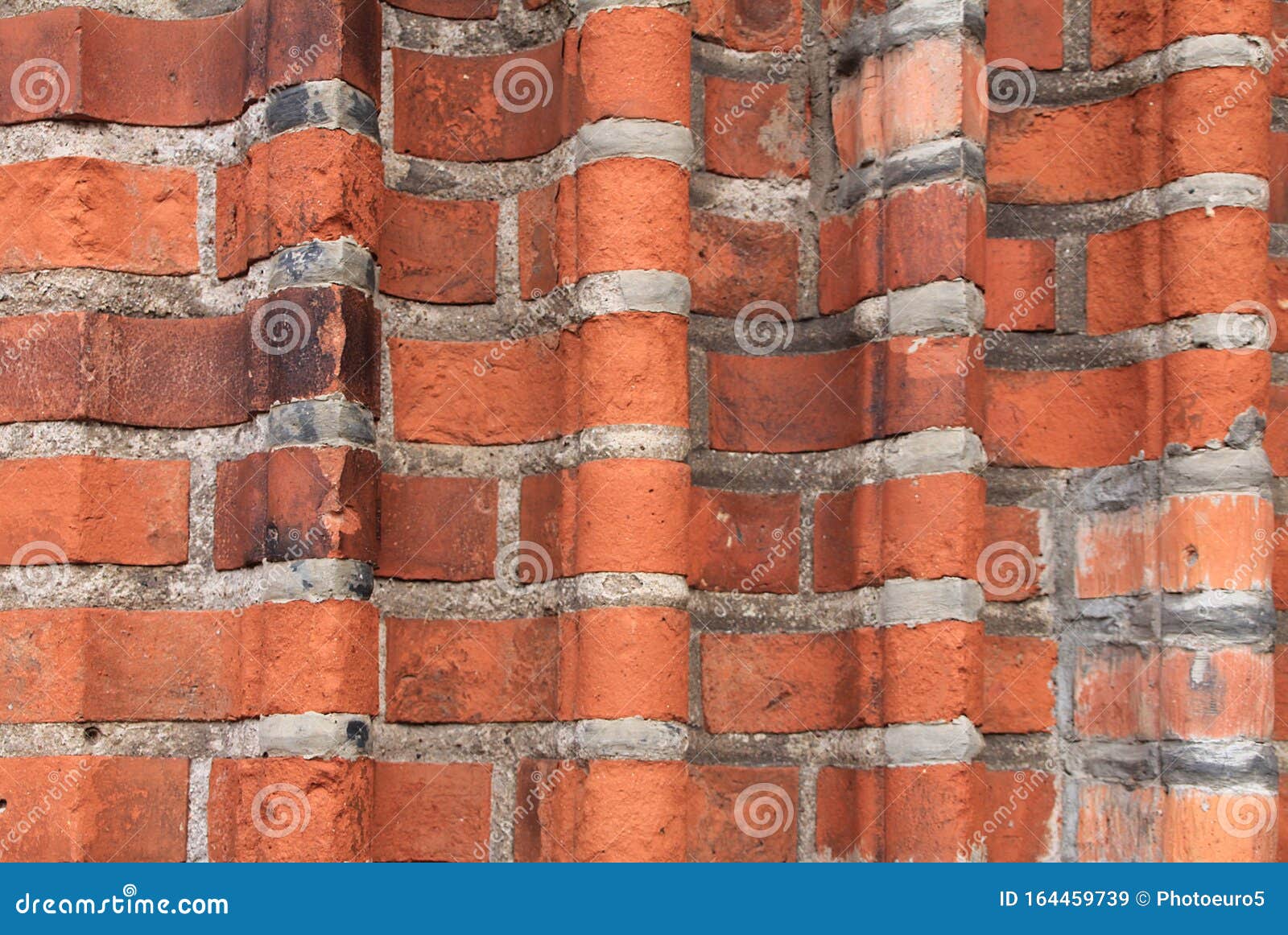 Figured Brick Texture on a Medieval Building Stock Image - Image of ...