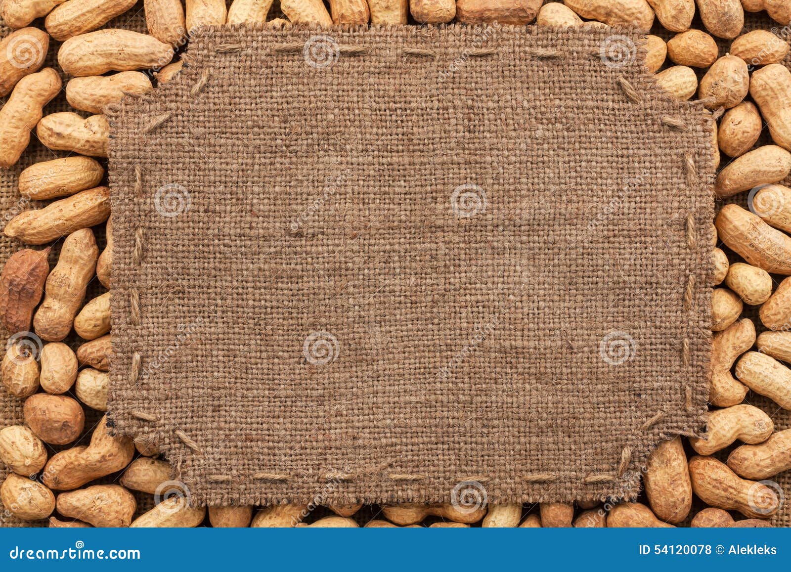 Figured Frame Made of Burlap on Peanut Stock Photo - Image of food ...