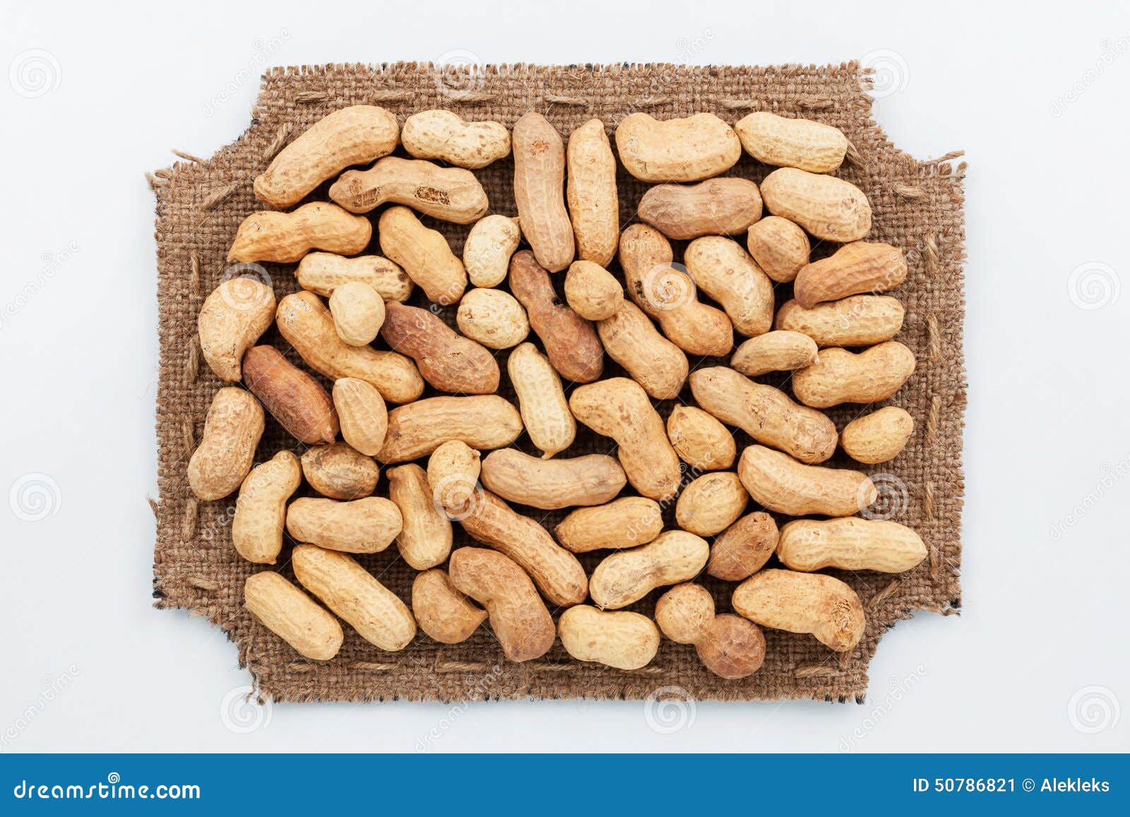 Figured Frame Made of Burlap with Peanut Stock Image - Image of rough ...