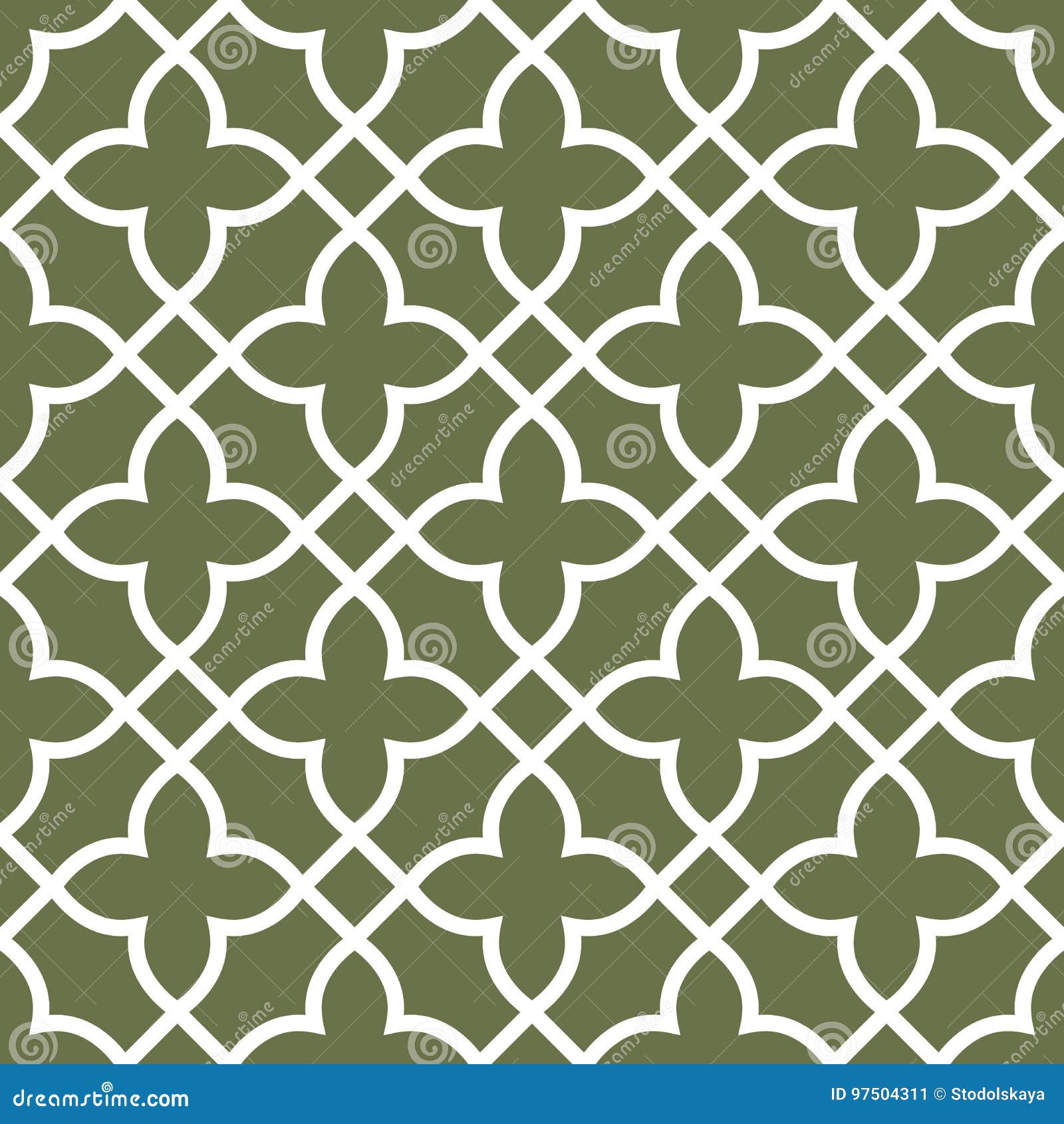 Figured Seamless Grating Pattern - Arabesque Ornament Stock Vector ...