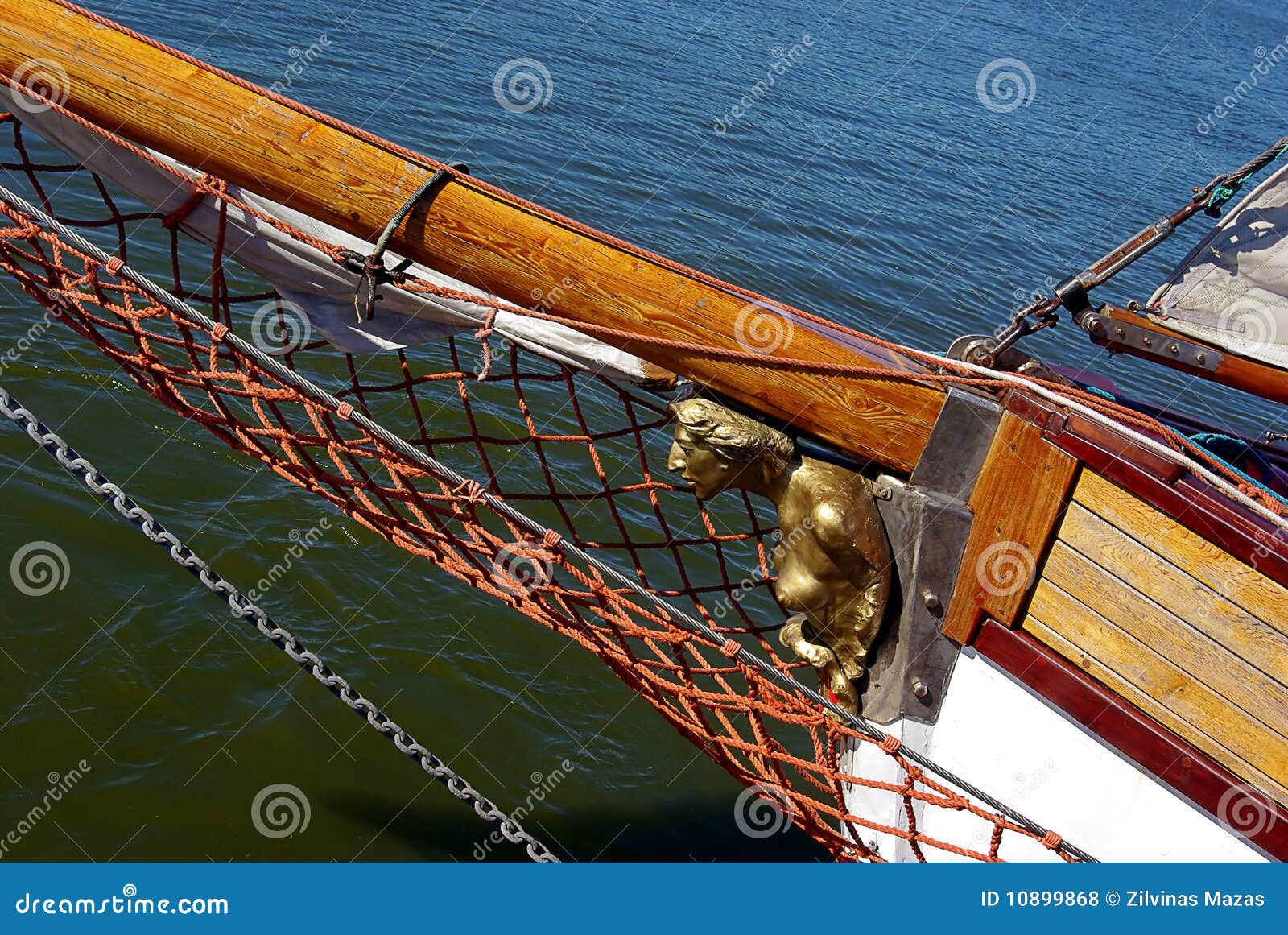 Figurehead. stock photo. Image of sling, rope, boltsprit - 10899868