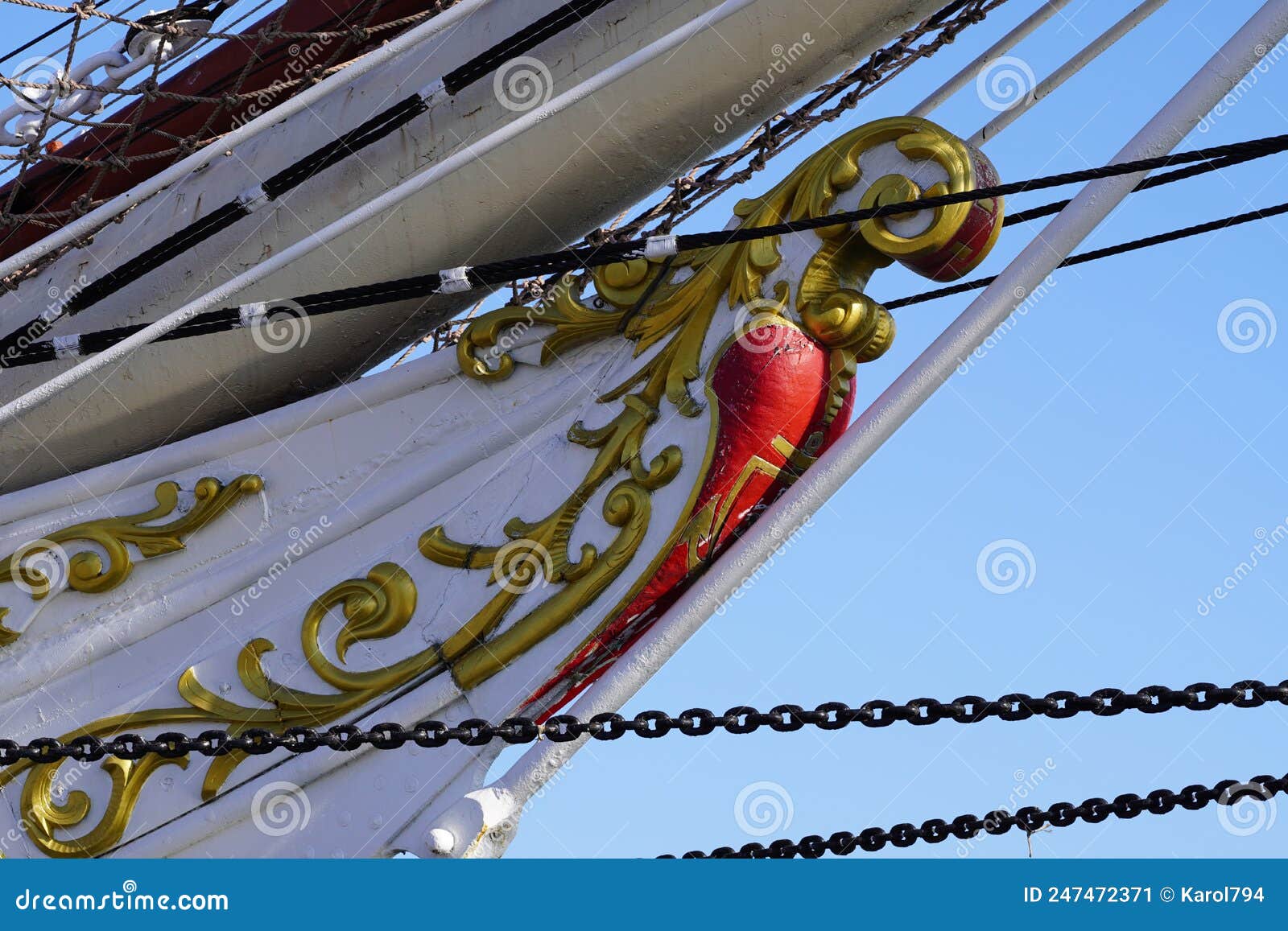 Figurehead of a Sailing Ship Stock Image - Image of maritime, water ...
