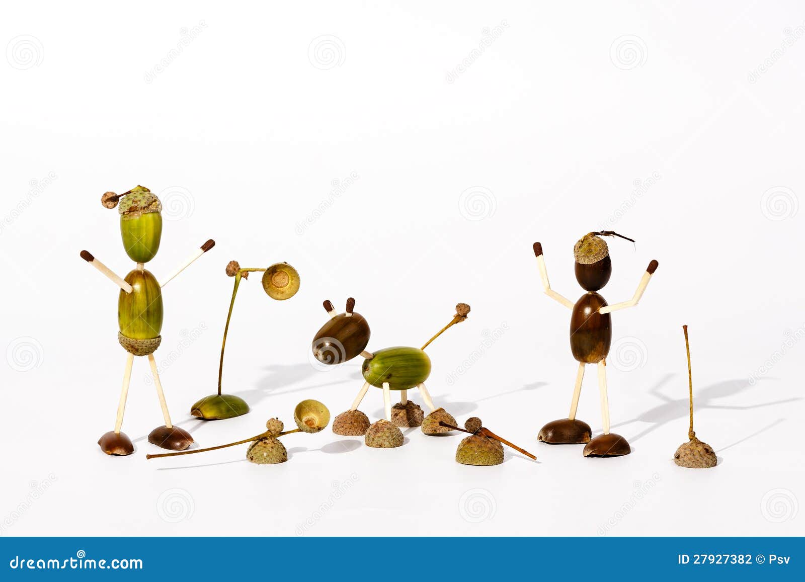 Figures from acorns stock photo. Image of brown, animals - 27927382
