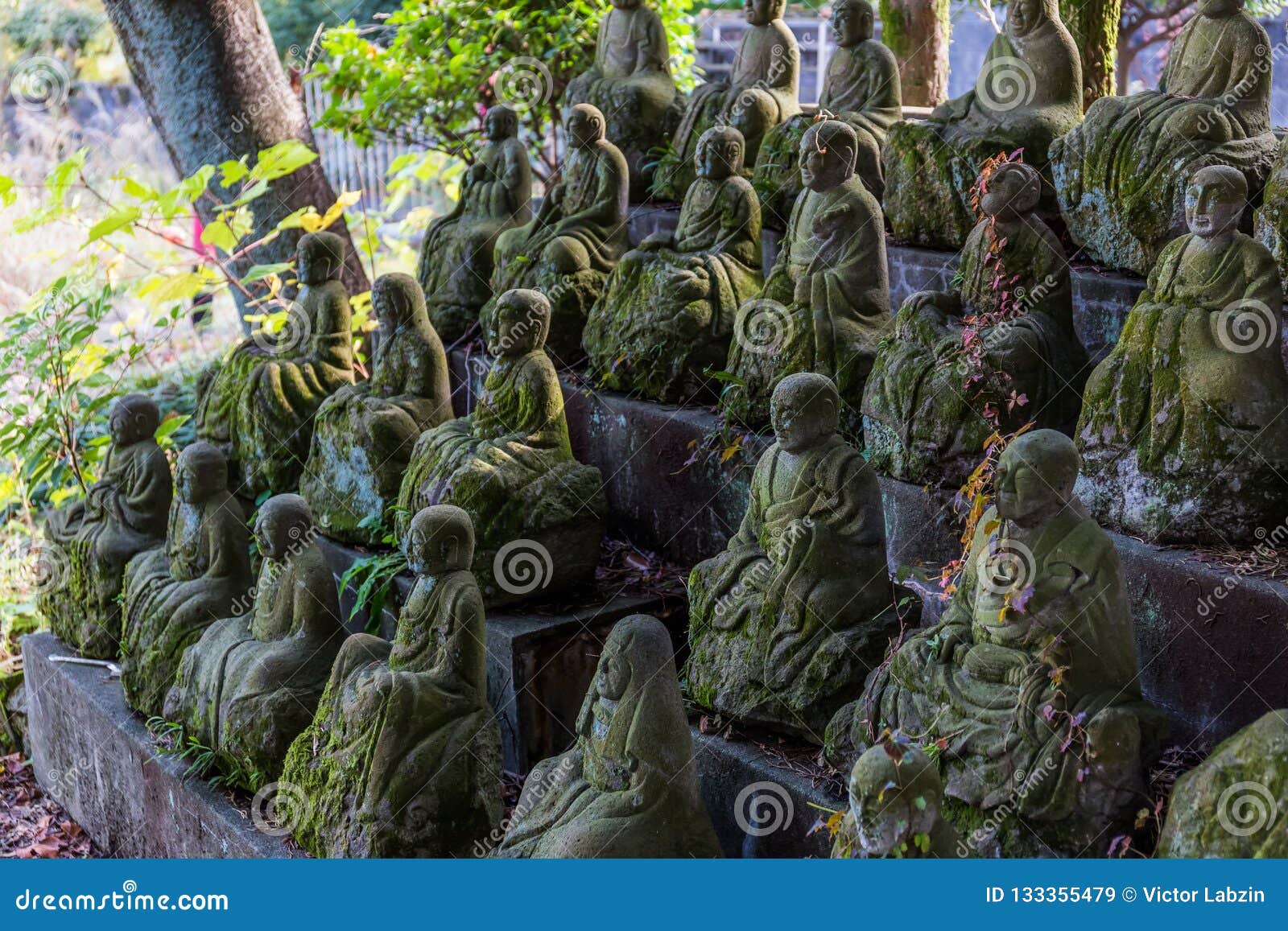 Figures of Buddhist Monks Made of Stone Stock Image - Image of religion ...