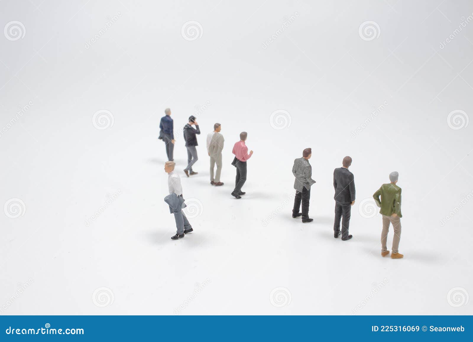 The Figures of Business People in a Row Stock Image - Image of crowd ...