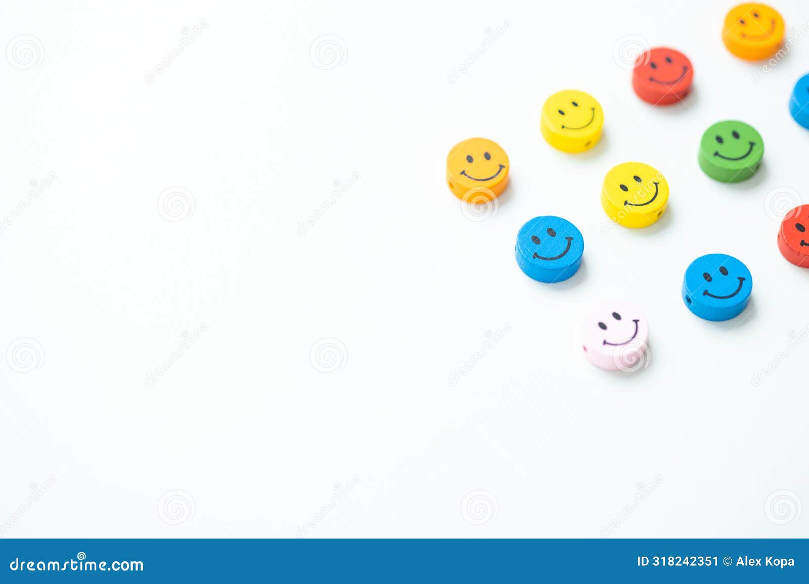 Figures in the Form of Colored Smiles on a White Background Stock Image ...