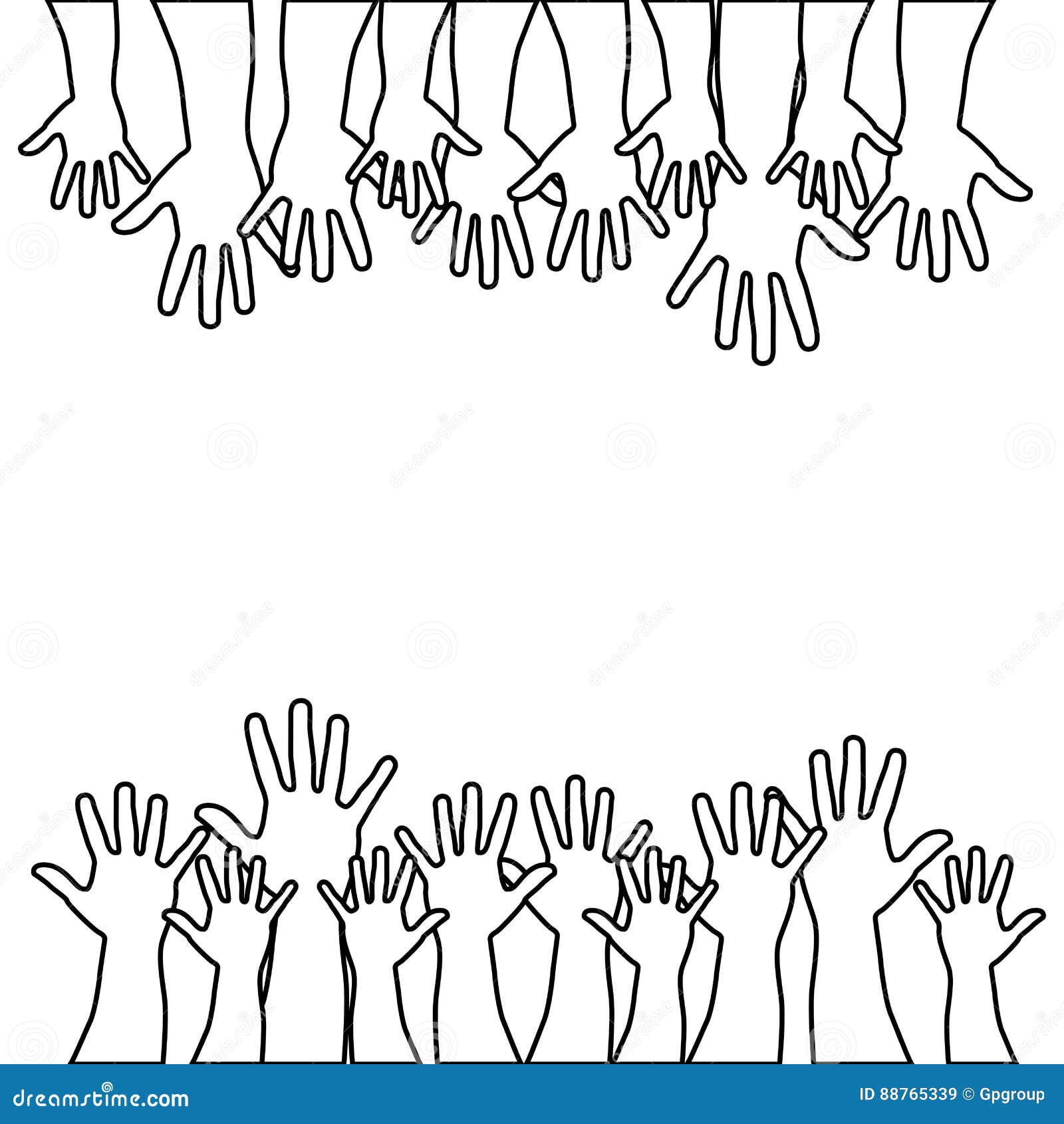 Figures hands up icon stock illustration. Illustration of team - 88765339