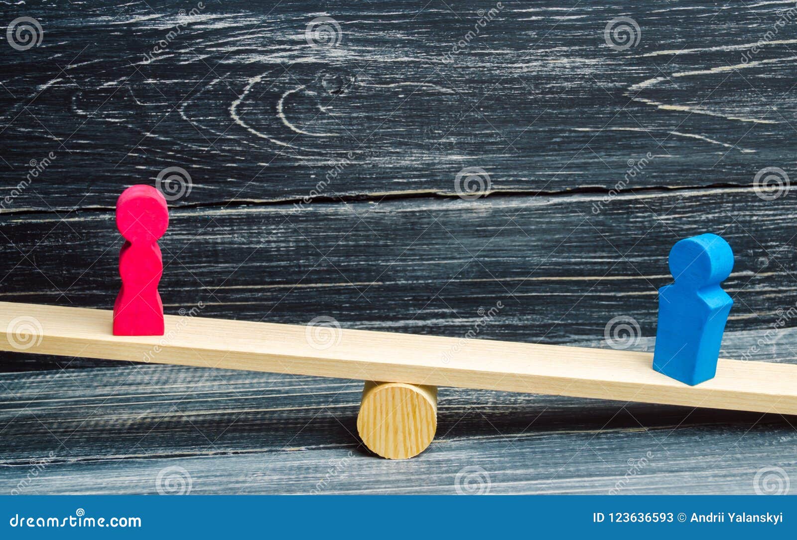 Figures Of A Man And A Woman On The Scales Inequality Concept Man