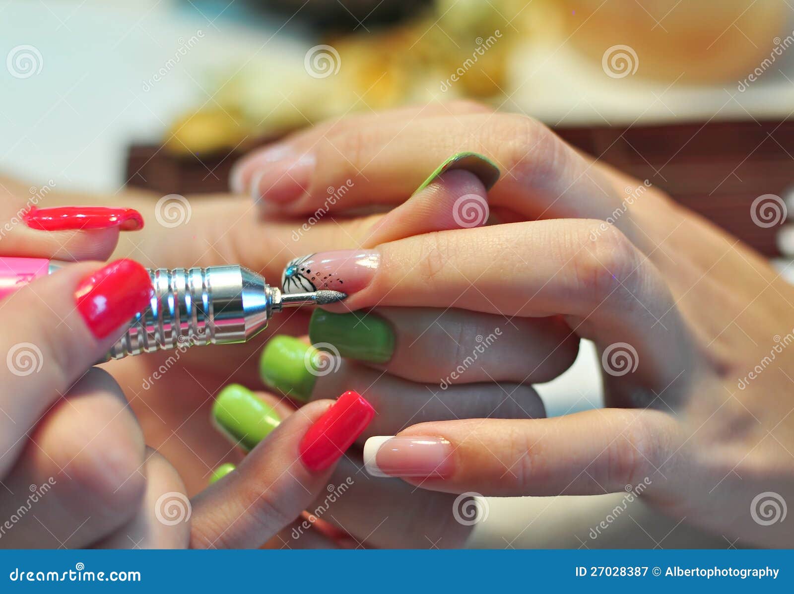 Figures on nails stock image. Image of brown, manicure - 27028387