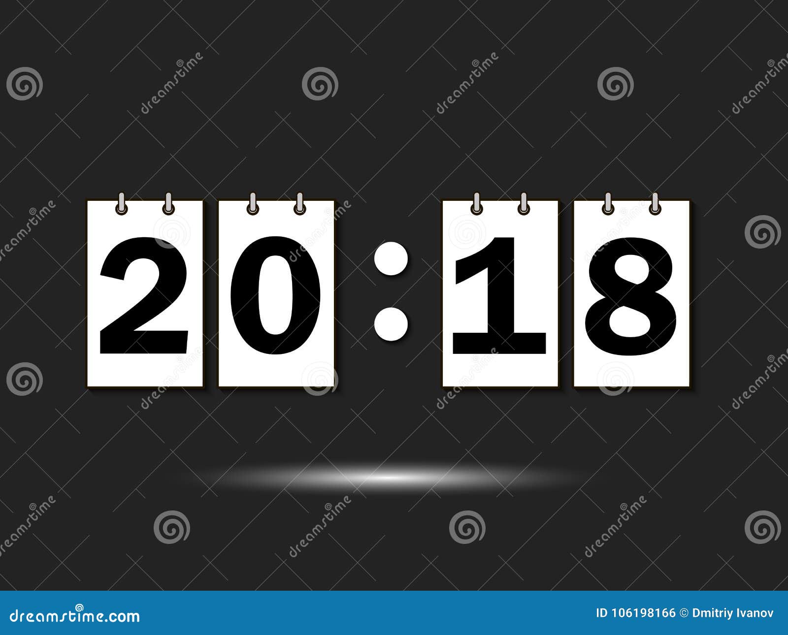 Numeric Scoreboard Displaying Number 1245 Using Analog Flipover ...