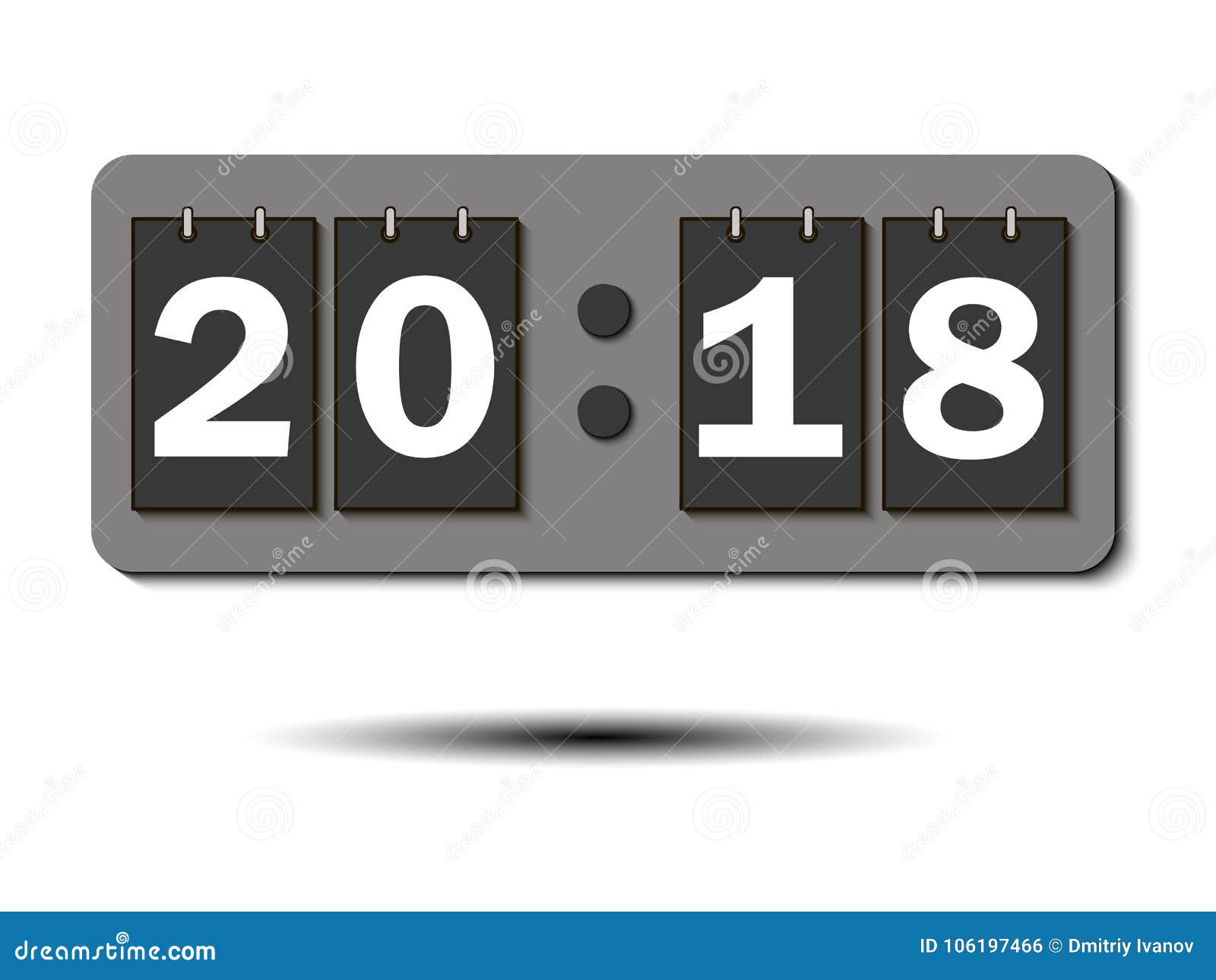 Numeric Scoreboard Displaying Number 1245 Using Analog Flipover ...