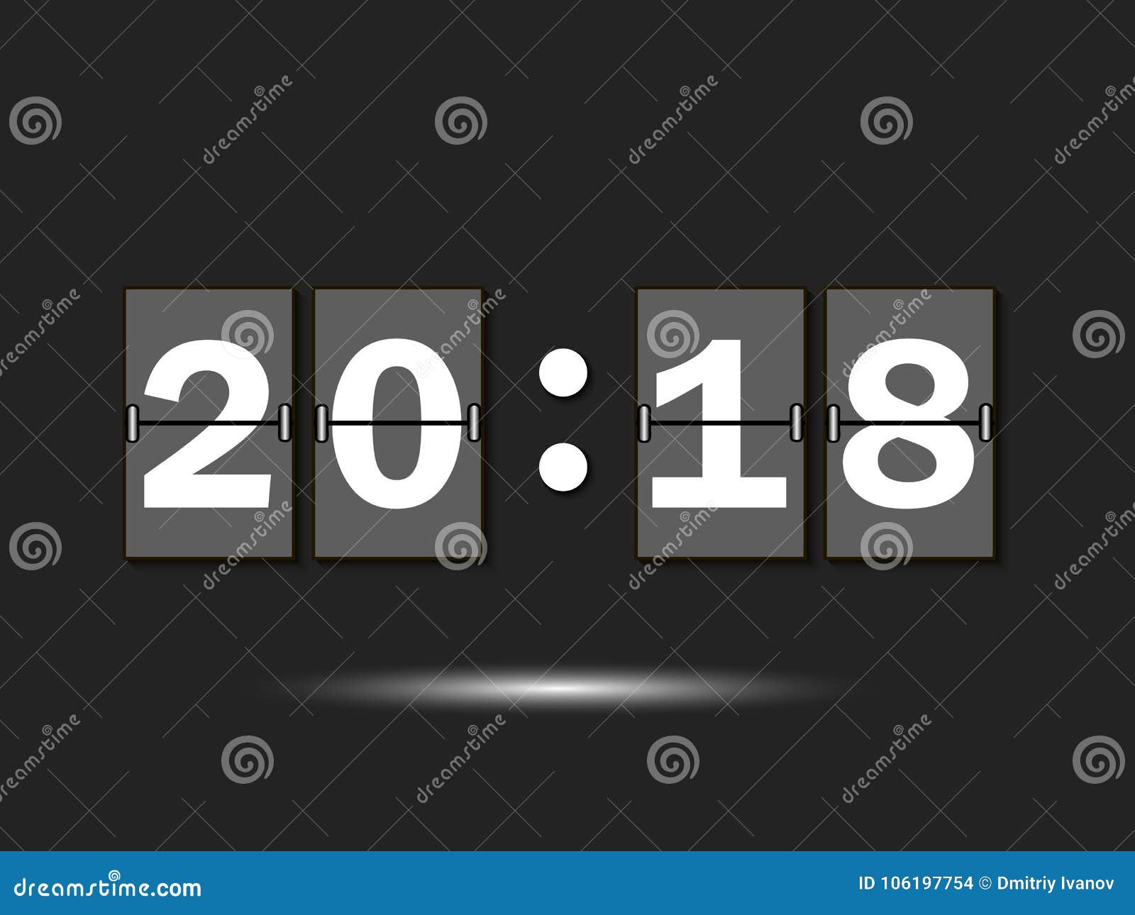 Numeric Scoreboard Displaying Number 1245 Using Analog Flipover ...