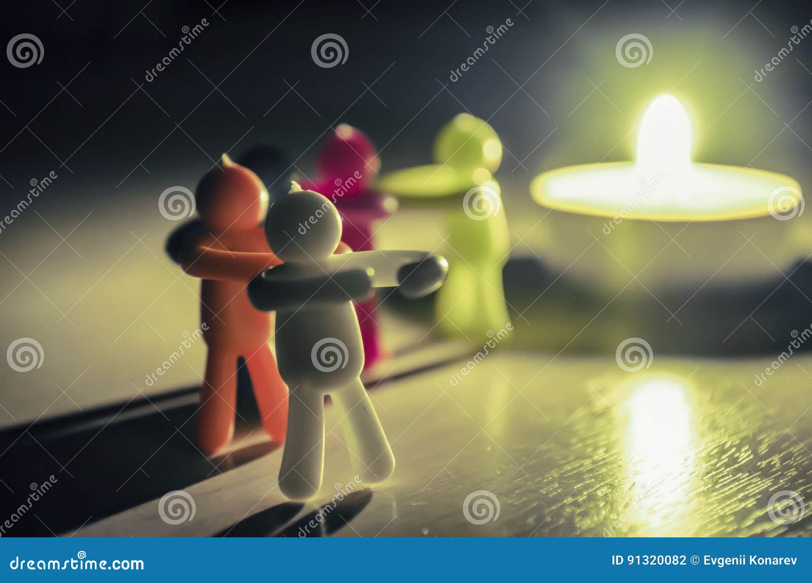 Figures of People at a Dance Party Stock Photo - Image of party ...