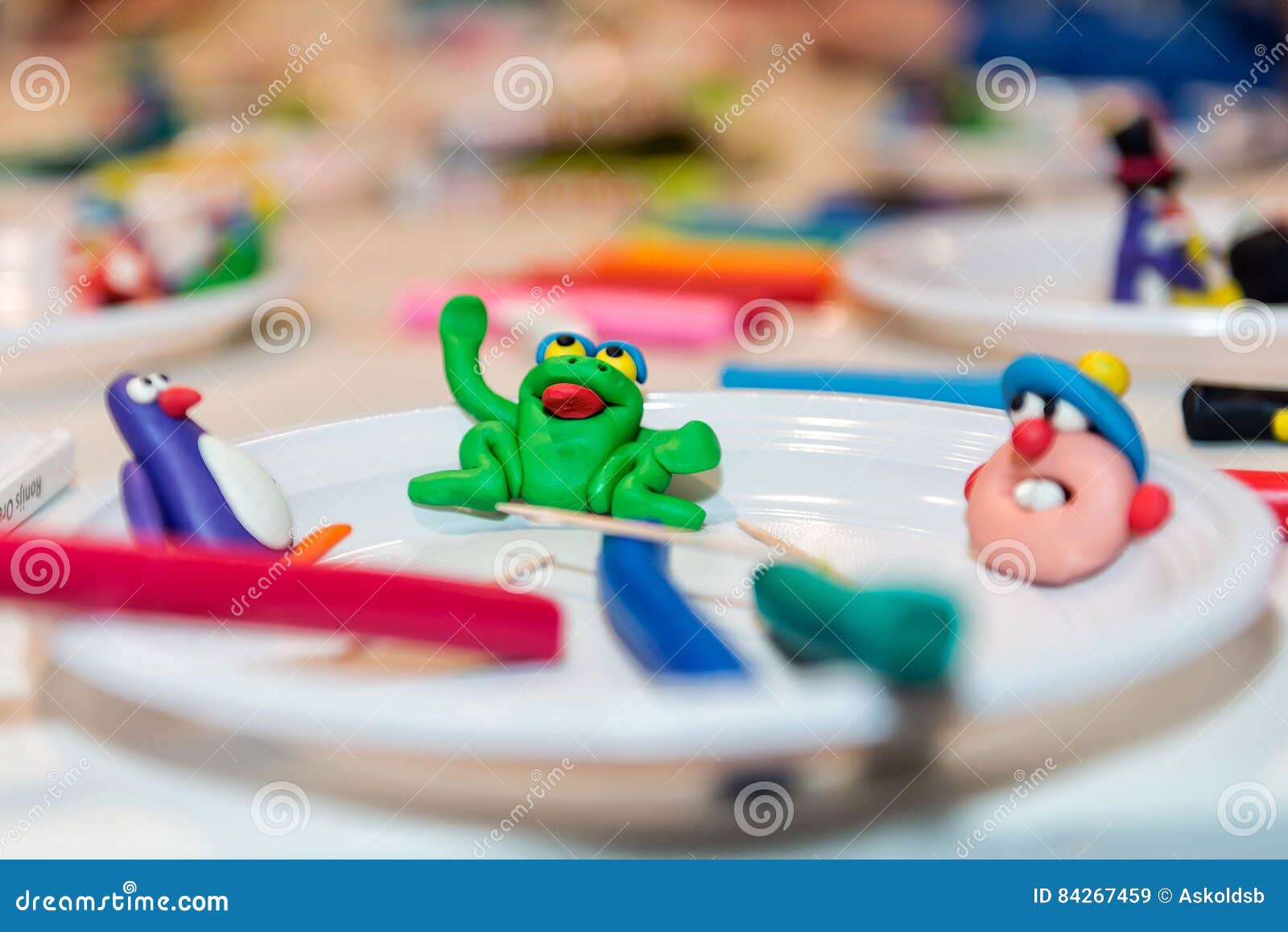 Figures from plasticine. stock image. Image of communication - 84267459