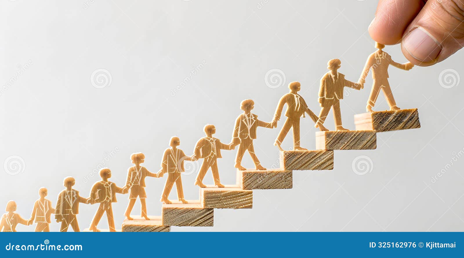 Figures Represent Teamwork in Business Stock Illustration ...