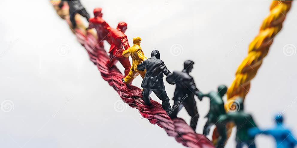 Figures Represent Teamwork in Business Stock Illustration ...