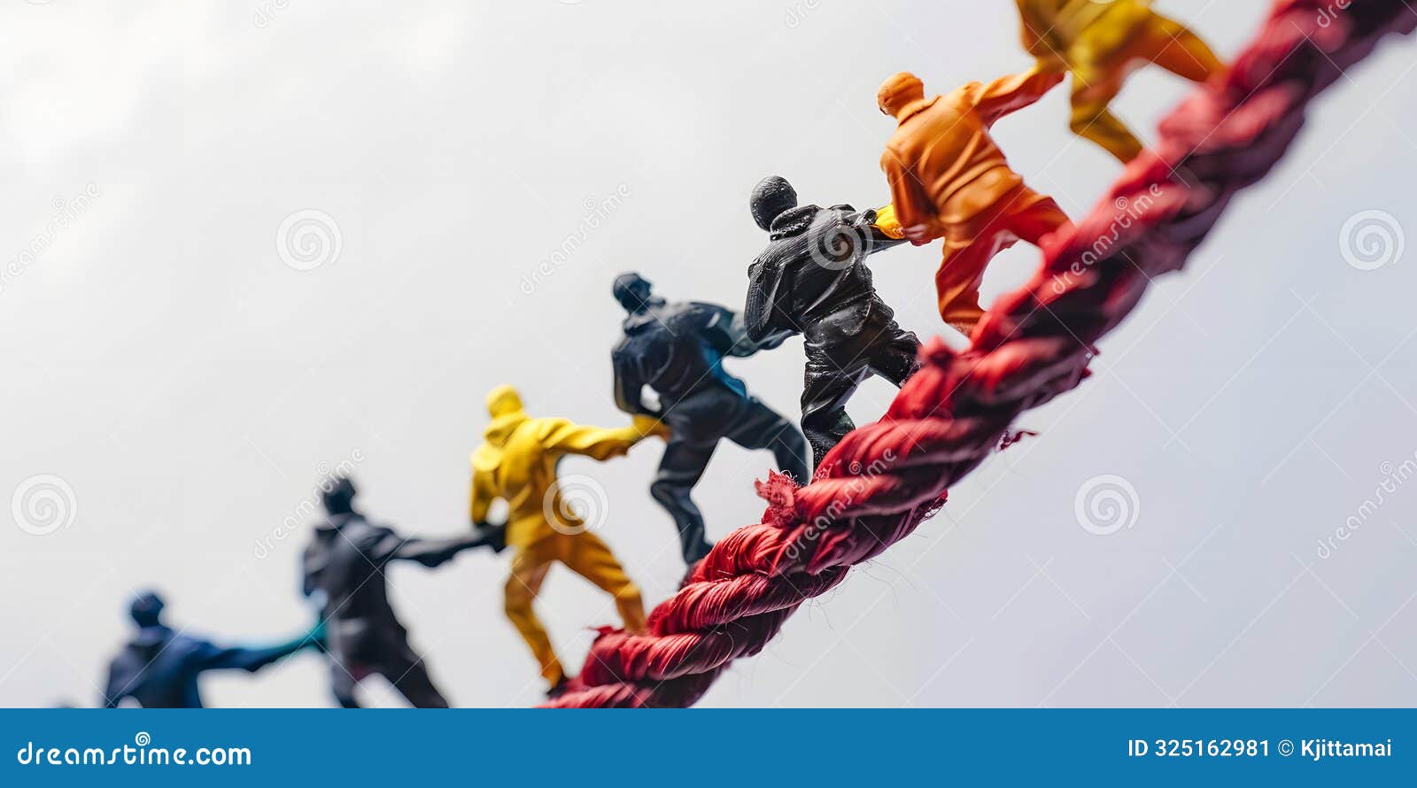 Figures Represent Teamwork in Business Stock Illustration ...