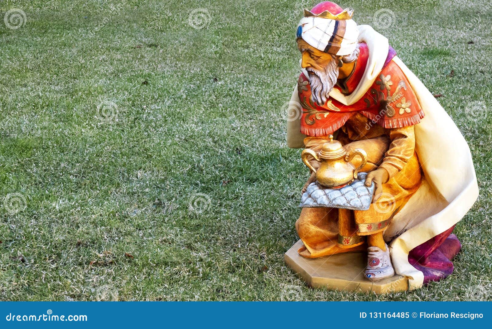 Figures Representing the One of Three Kings in a Nativity Scene Stock ...