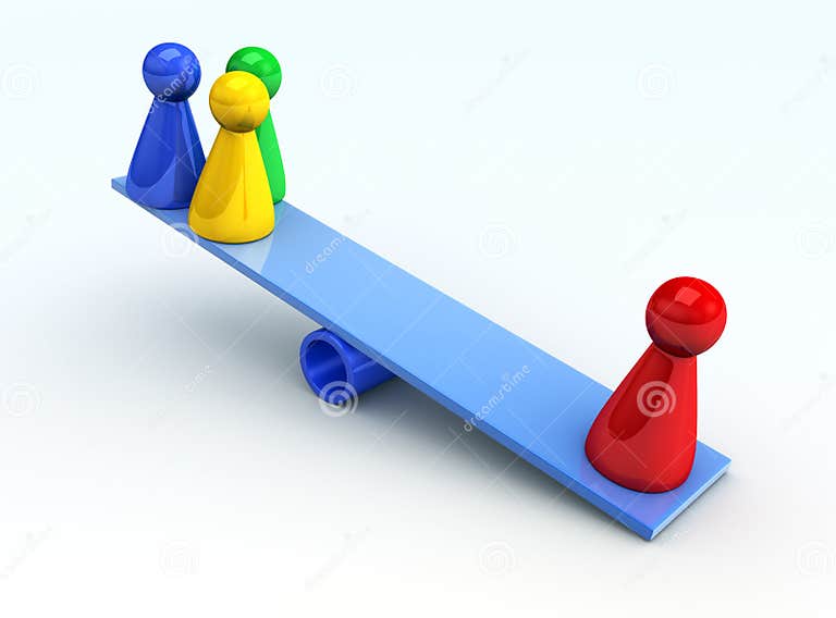 Figures on the scales stock illustration. Illustration of weight - 49548856