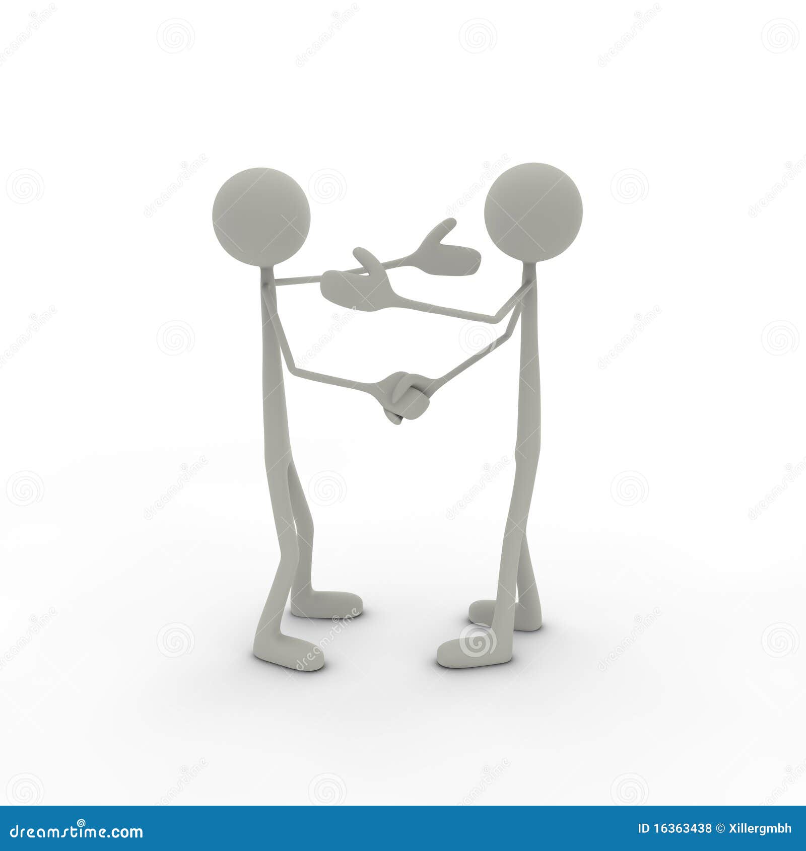Figures Shaking Hands with Arms Up Stock Illustration - Illustration of ...