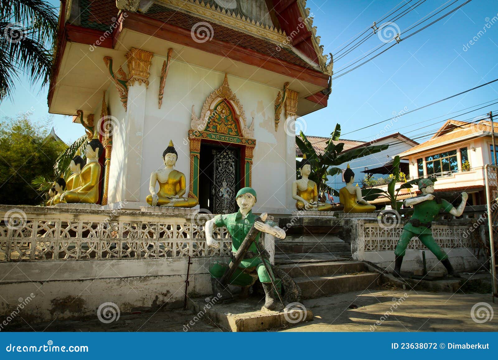 Figures of Soldiers Near Monastery on Thailand Editorial Photography ...