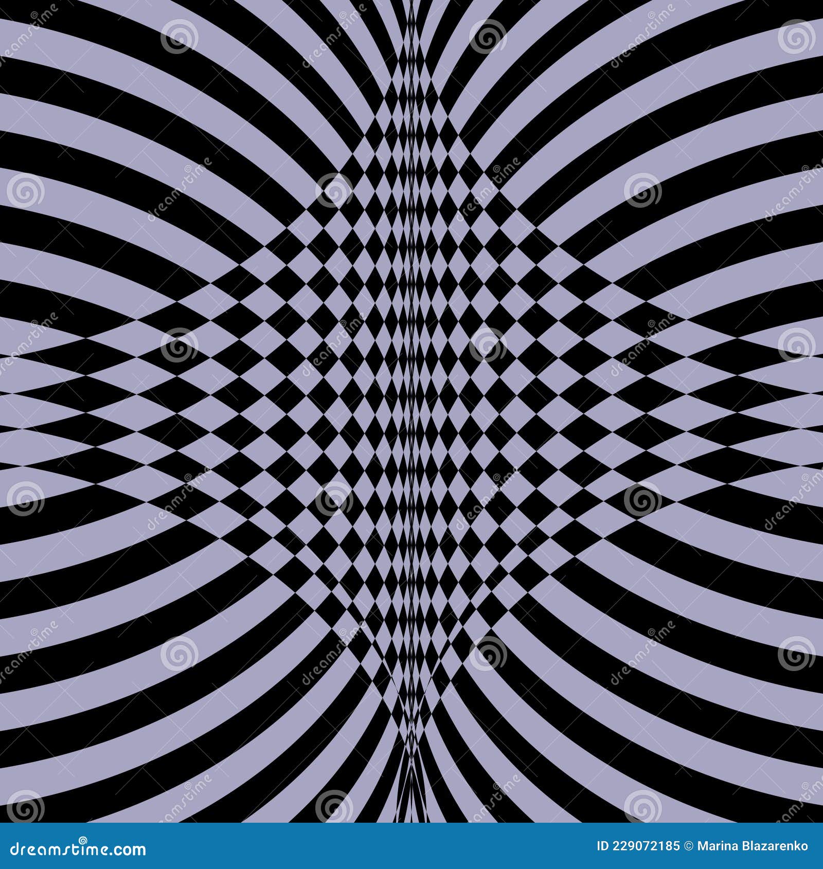 Figures with Stripes, Causing an Optical Illusion.3d Stock Illustration ...