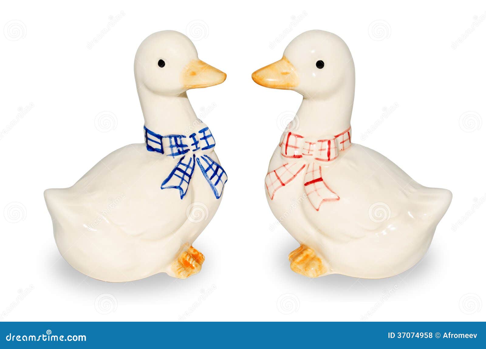Figures of two geese stock photo. Image of figurine, white - 37074958