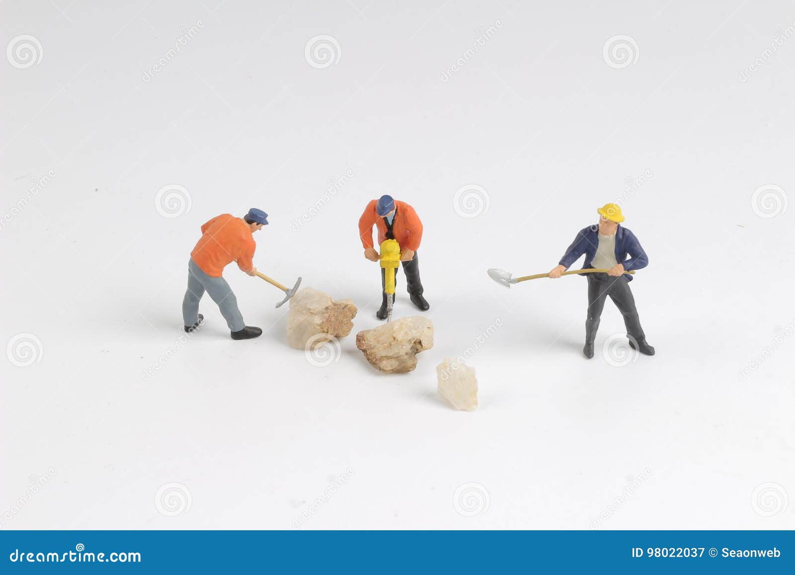 Figurine of Construction Worker at Construction Site Stock Image ...