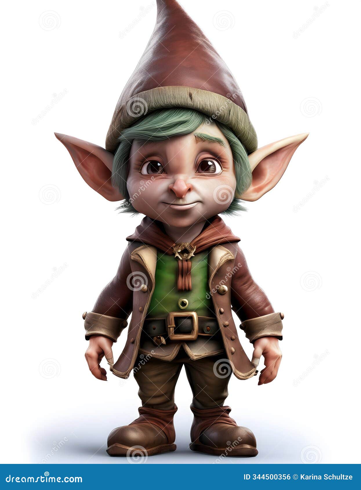 Figurine Elf White Background Representation Stock Illustration ...