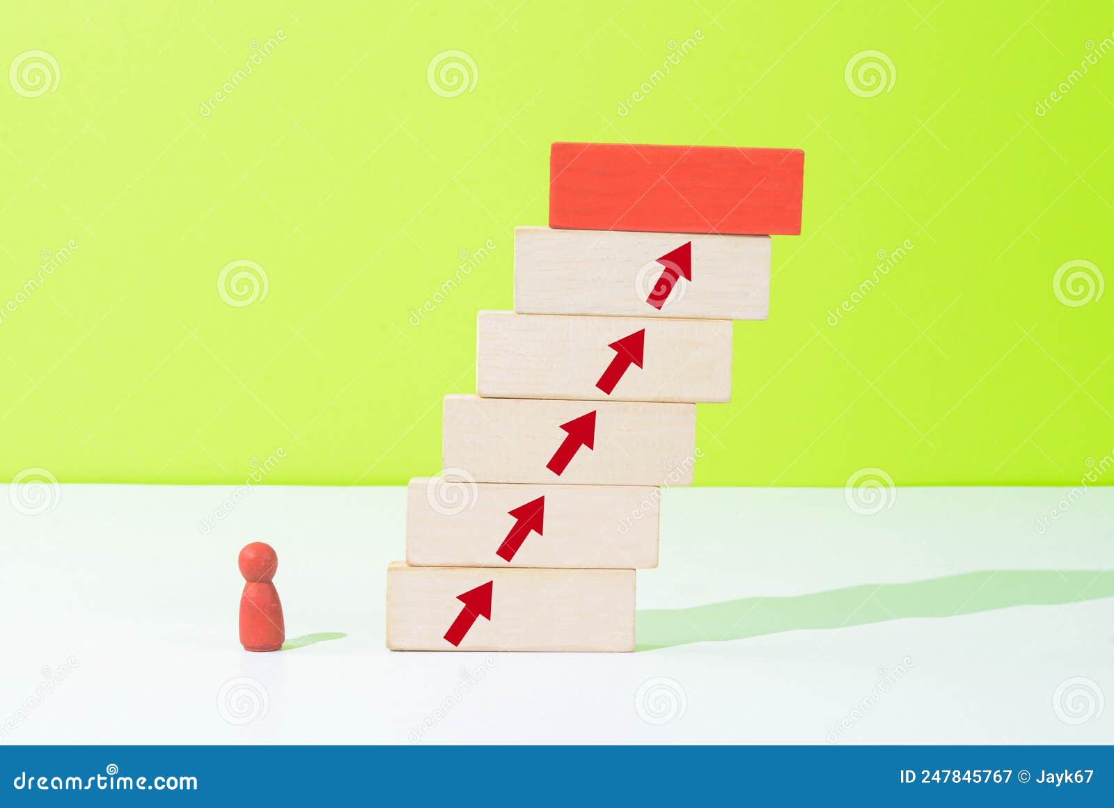 Figurine Moving Up the Ladder Stock Image - Image of floral, border ...