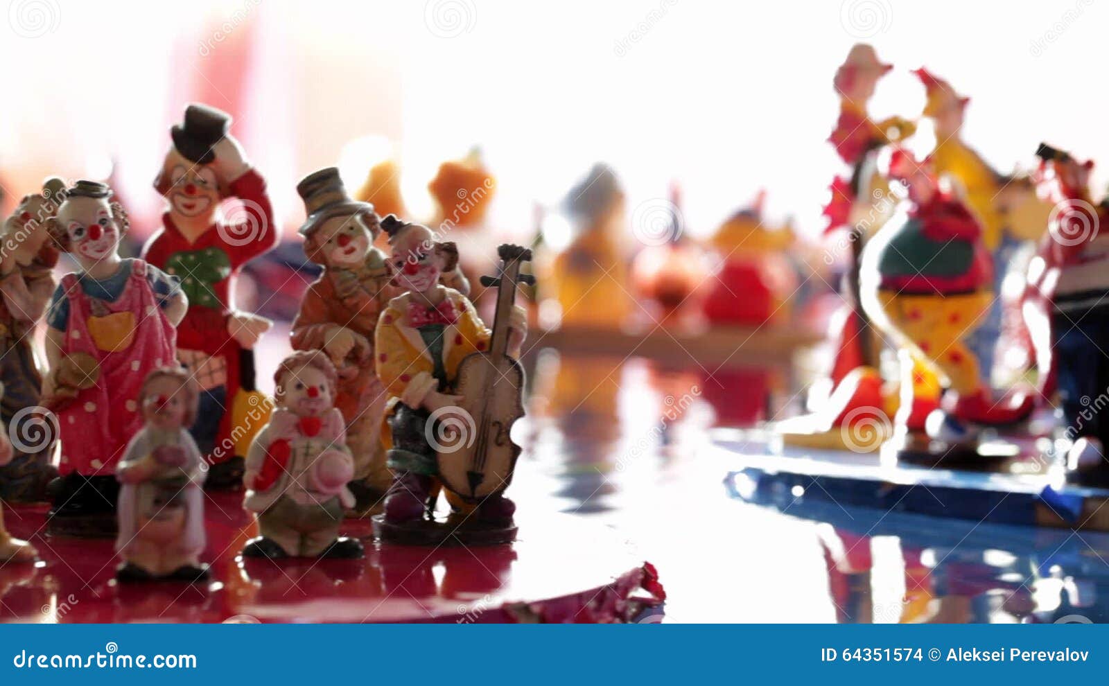 Figurines of Clowns on Floating Platform Stock Footage - Video of ...