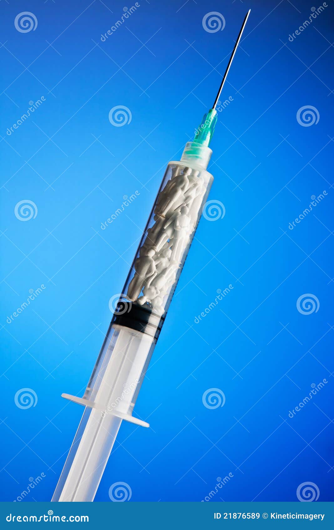 Figurines Placed Inside Syringe. Stock Image - Image of science, life ...