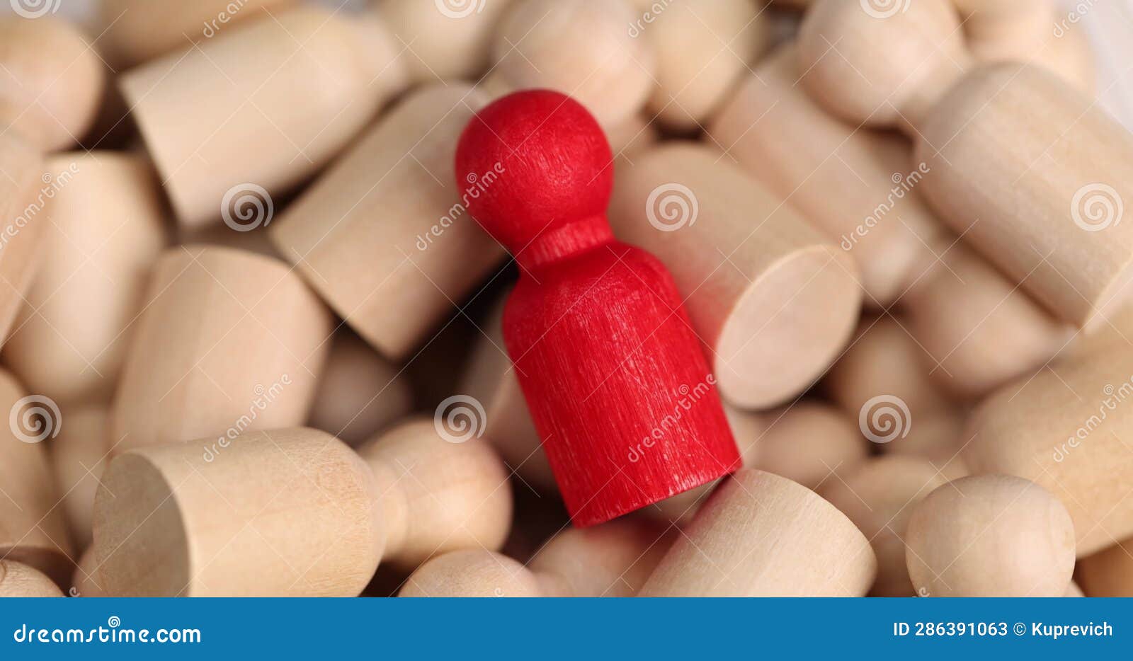 Figurines Symbolizing Humans Lie with Red Figure in Center Stock Video ...