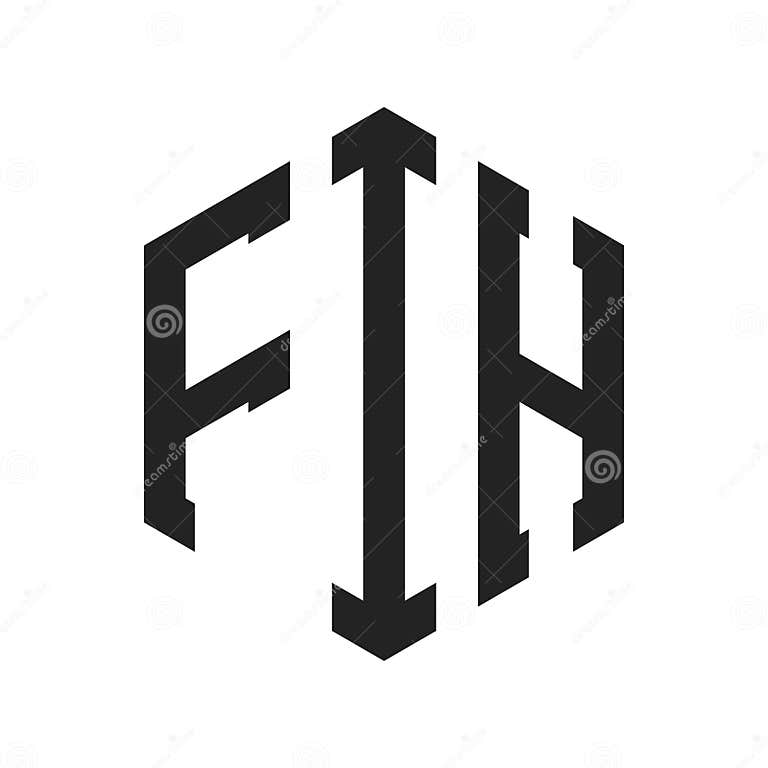 FIH Logo Design. Initial Letter FIH Monogram Logo Using Hexagon Shape ...