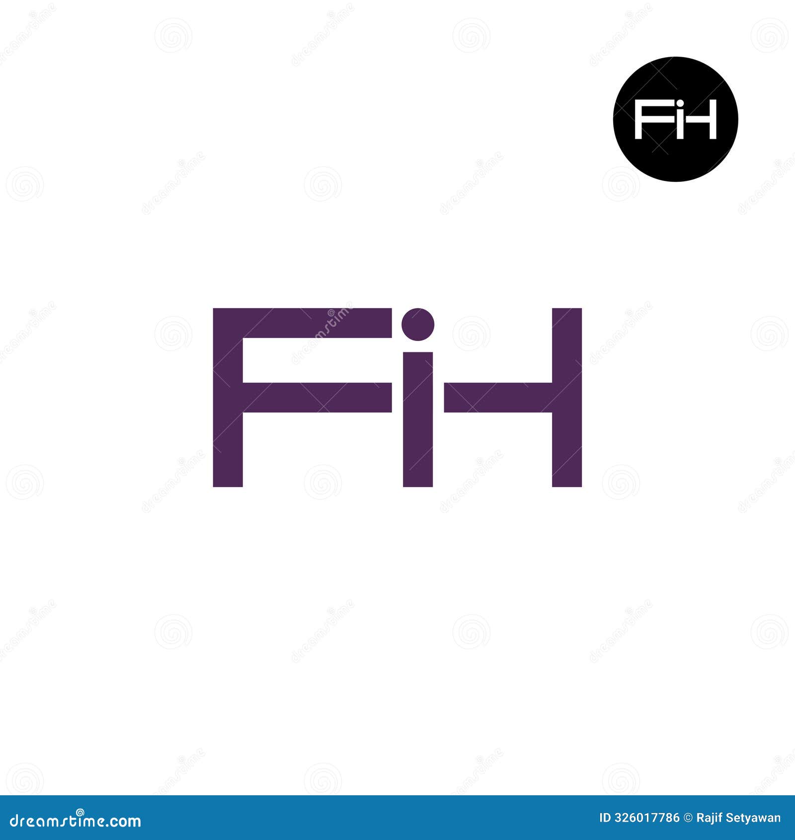 FIH Logo Letter Monogram Design Stock Vector - Illustration of initial ...