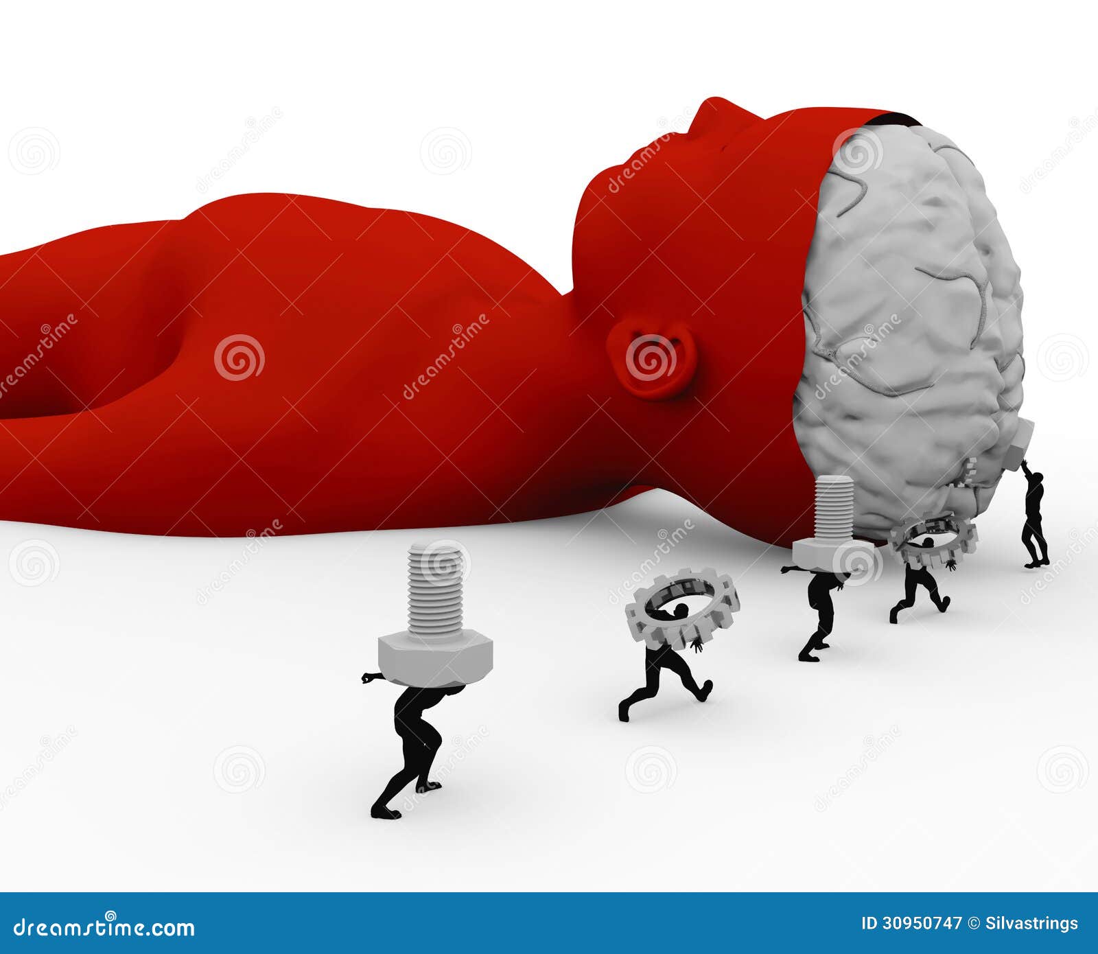 Fijación De La Mente Cognoscitiva Stock de ilustración - Ilustración de ...