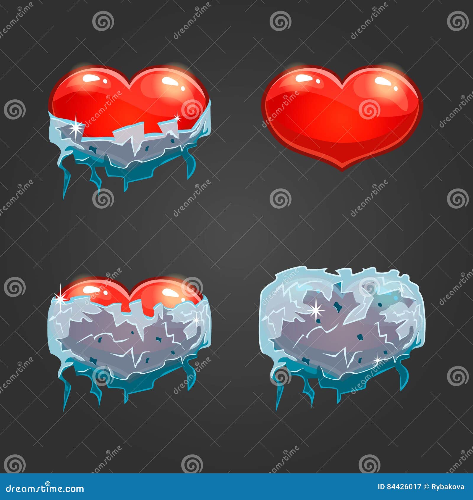 Fije Con El Corazón Congelado Ilustración del Vector - Ilustración de ...