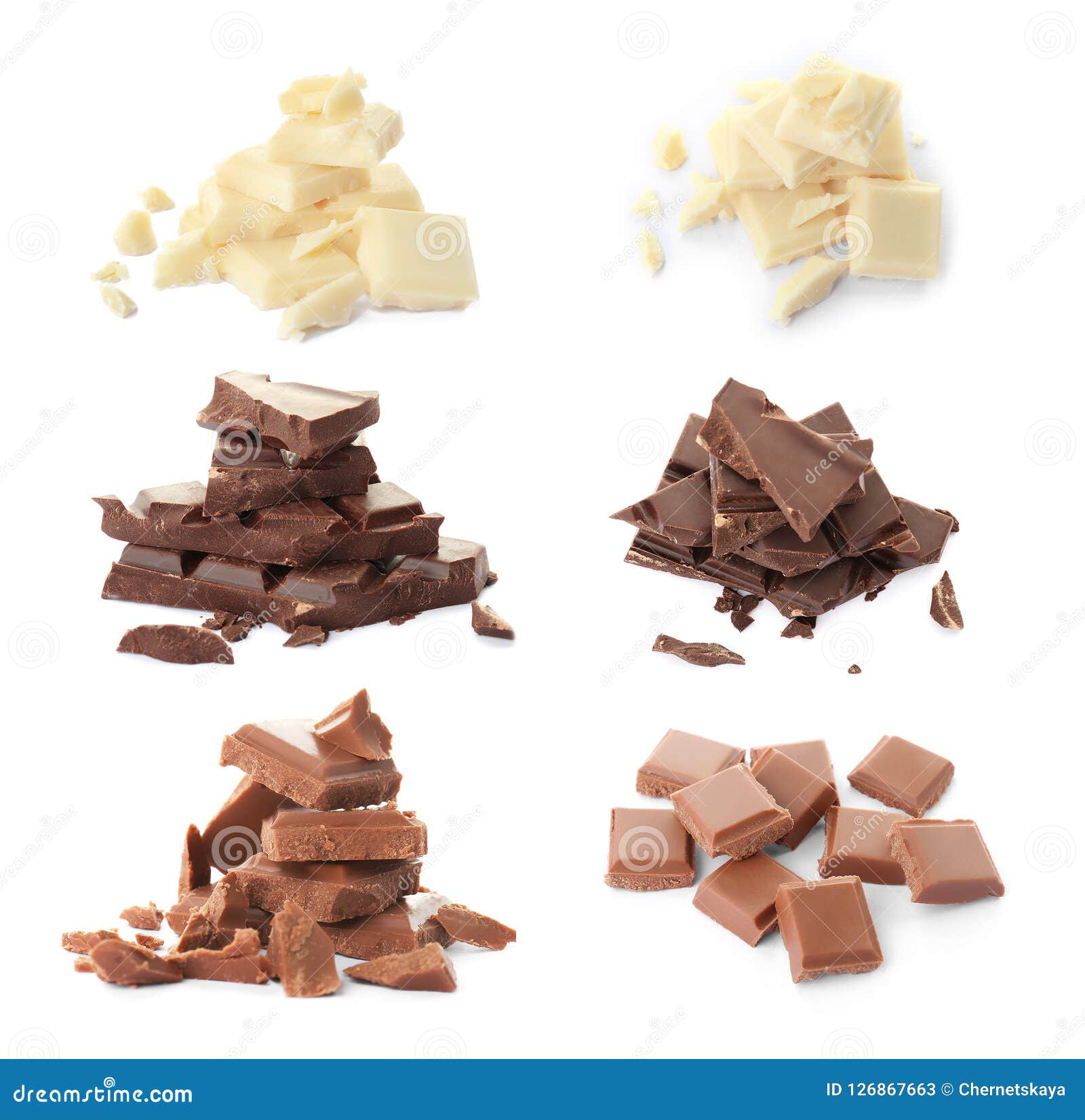 Fije Con Los Diferentes Tipos De Chocolate Delicioso Imagen de archivo ...