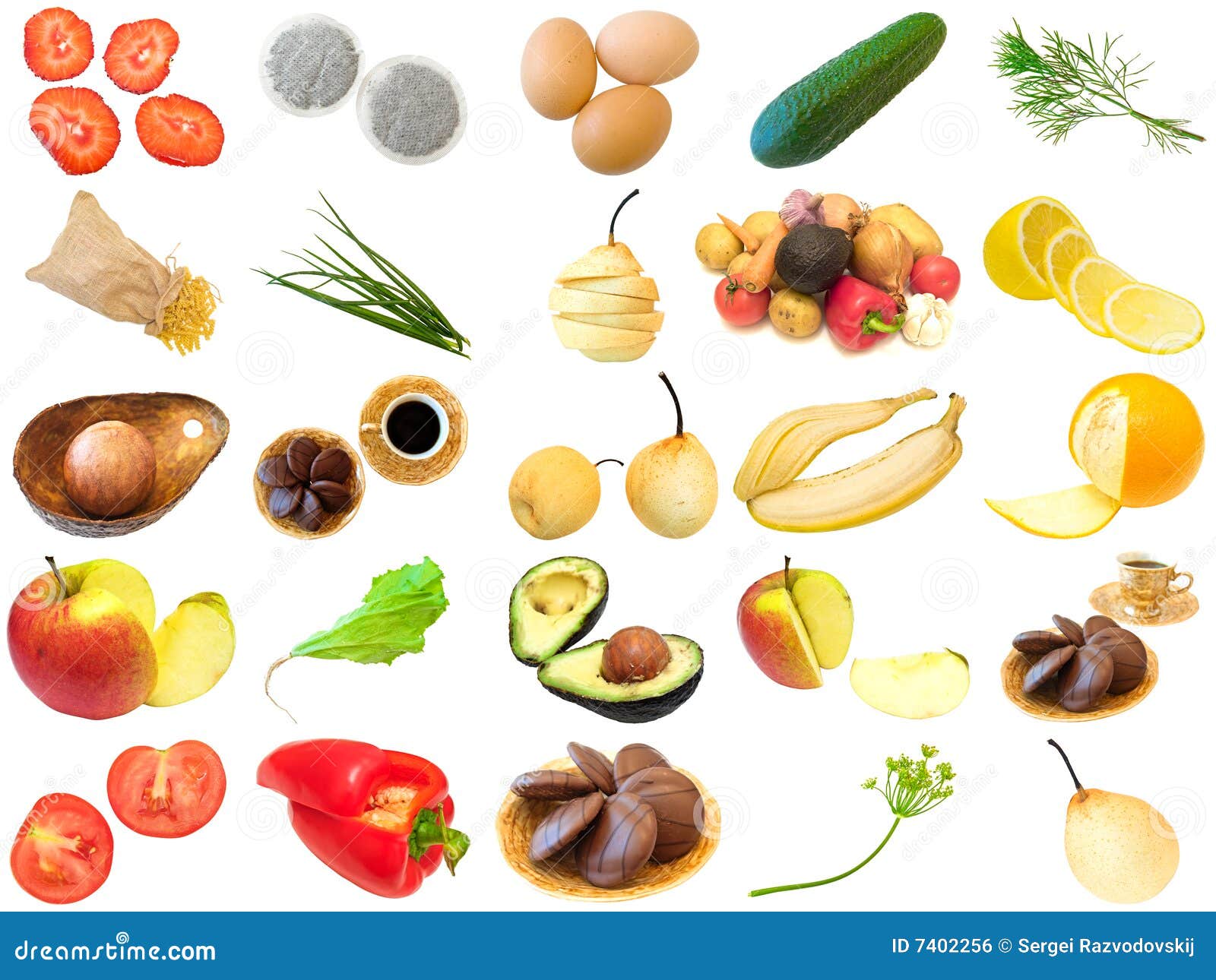 Fije de diversos alimentos foto de archivo. Imagen de carne - 7402256