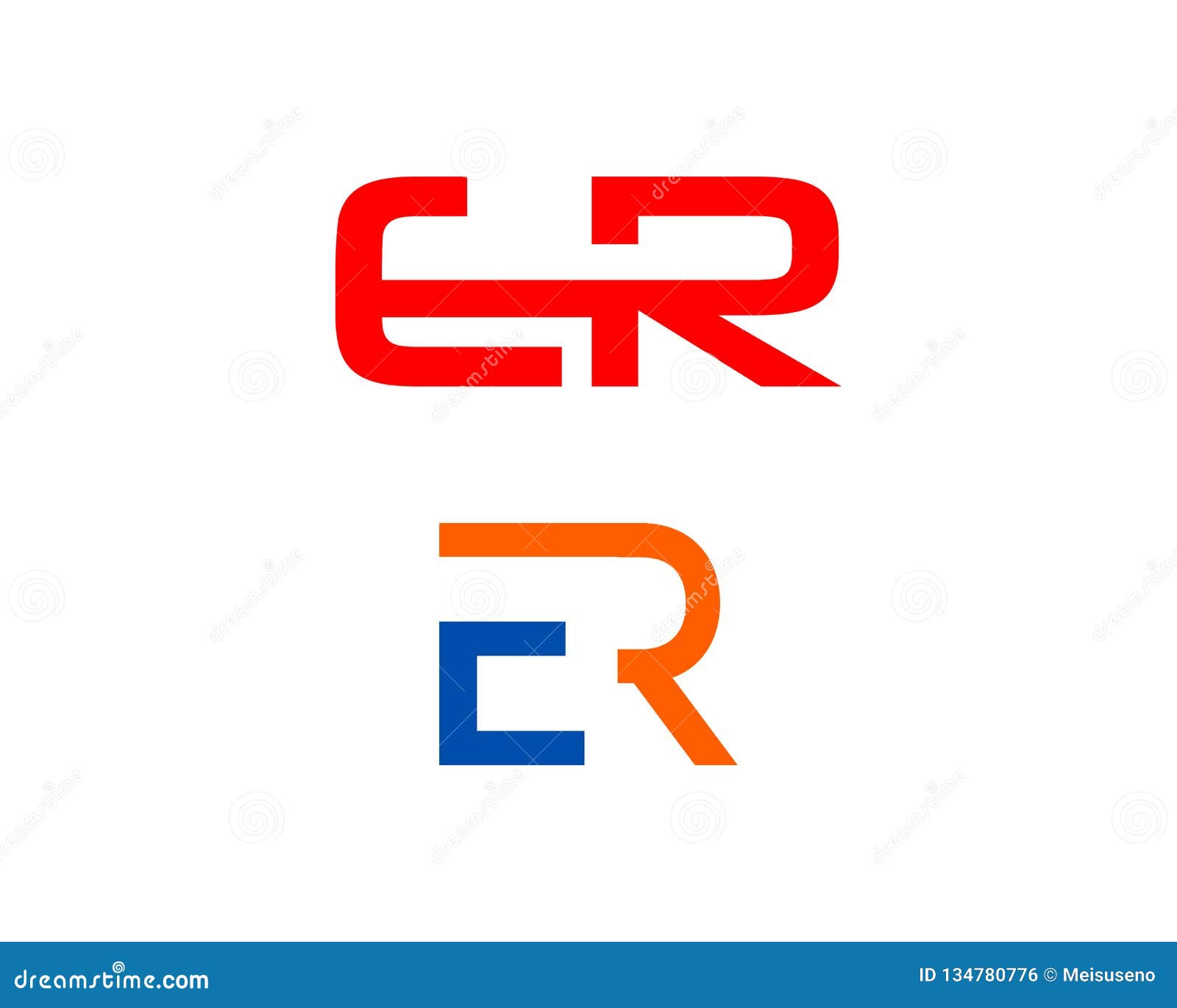 Fije De La Letra Inicial ER Logo Template Design Vector Ilustración del ...