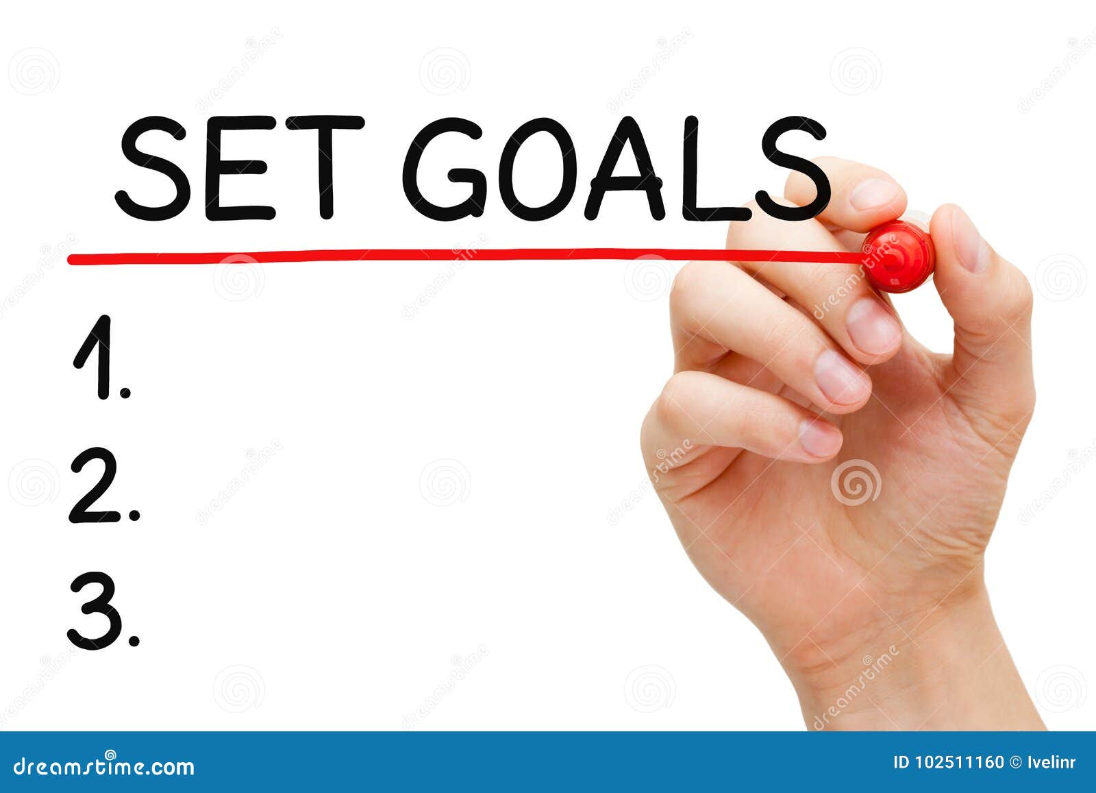 Fije El Concepto De La Lista De Las Metas Foto de archivo - Imagen de ...