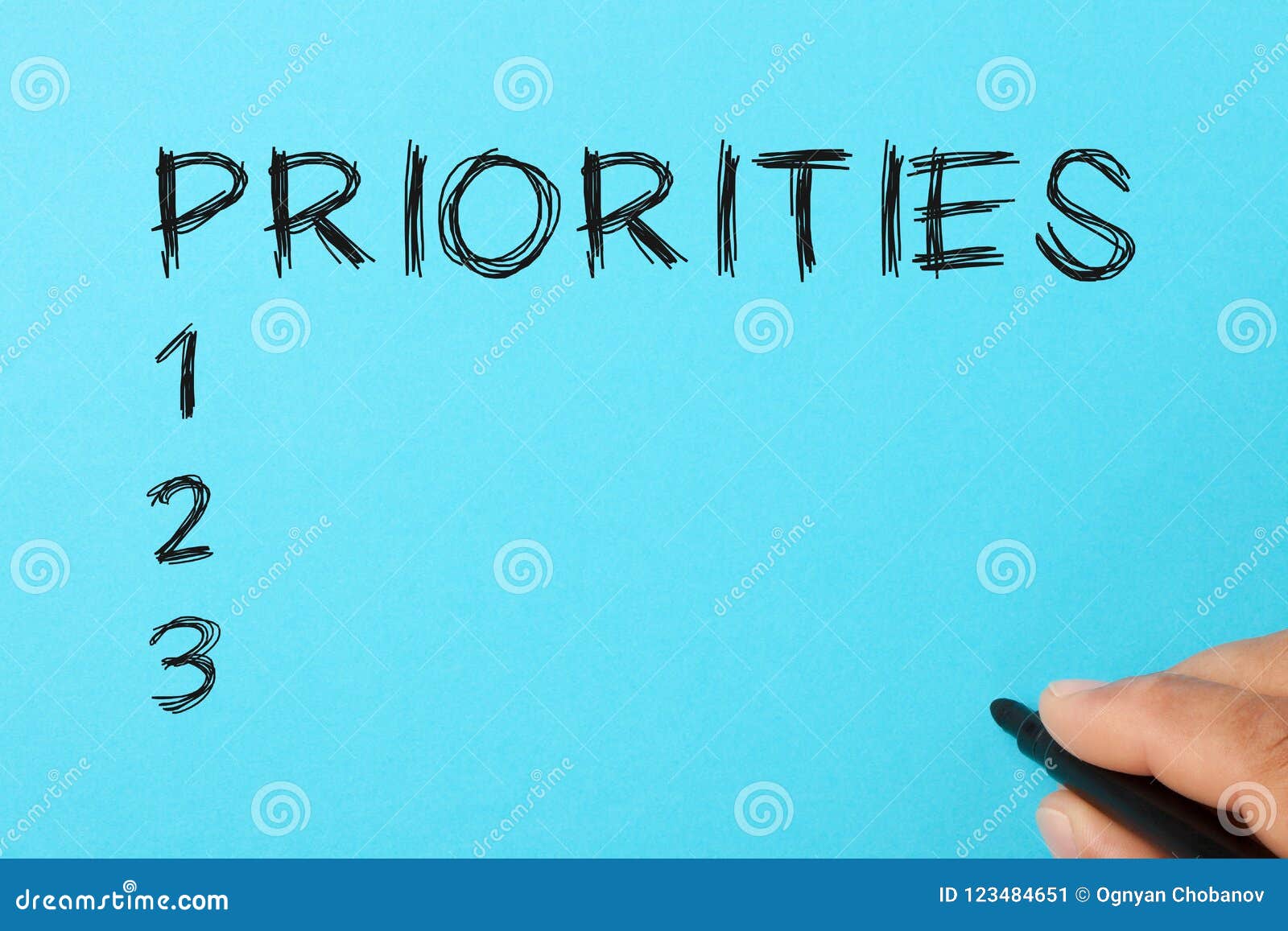 Fije El Concepto De Las Prioridades Imagen de archivo - Imagen de ...