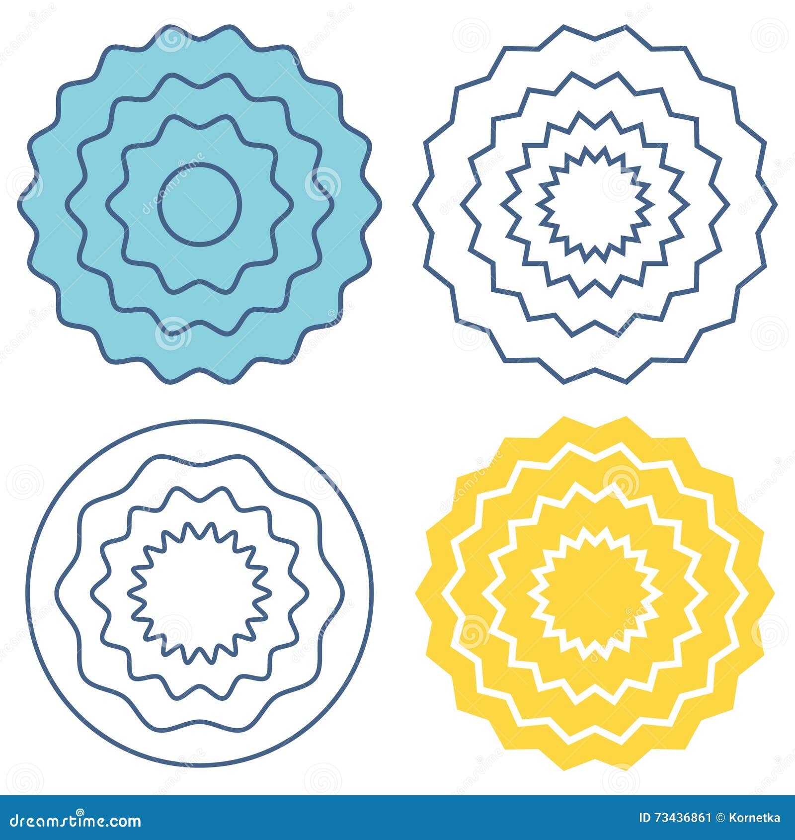 Fije El Modelo De Onda Del Círculo Ilustración del Vector - Ilustración ...