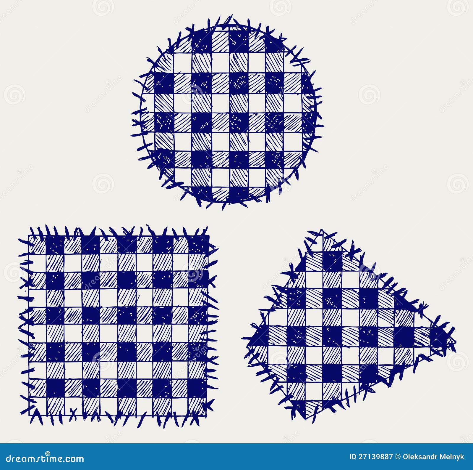 Fije el remiendo ilustración del vector. Ilustración de mano - 27139887