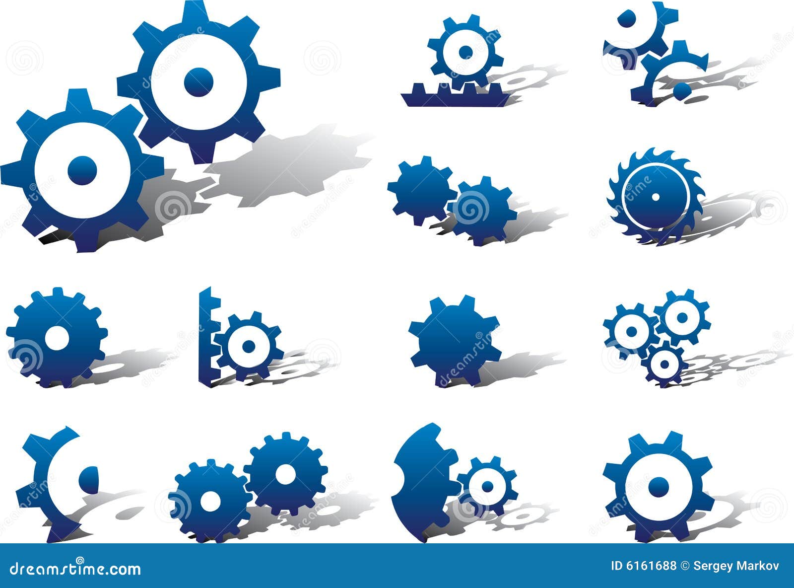 Fije Los Iconos - 18A. Engranajes Ilustración del Vector - Ilustración ...