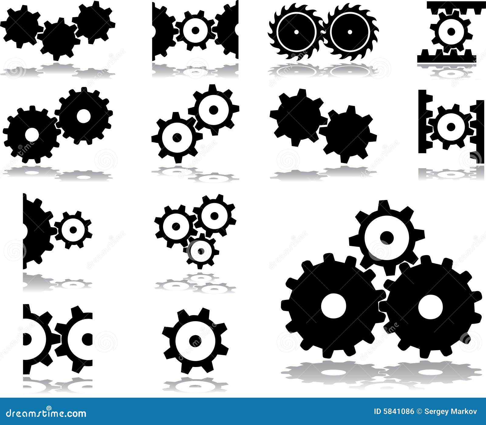 Fije Los Iconos - 31. Engranajes Ilustración del Vector - Ilustración ...