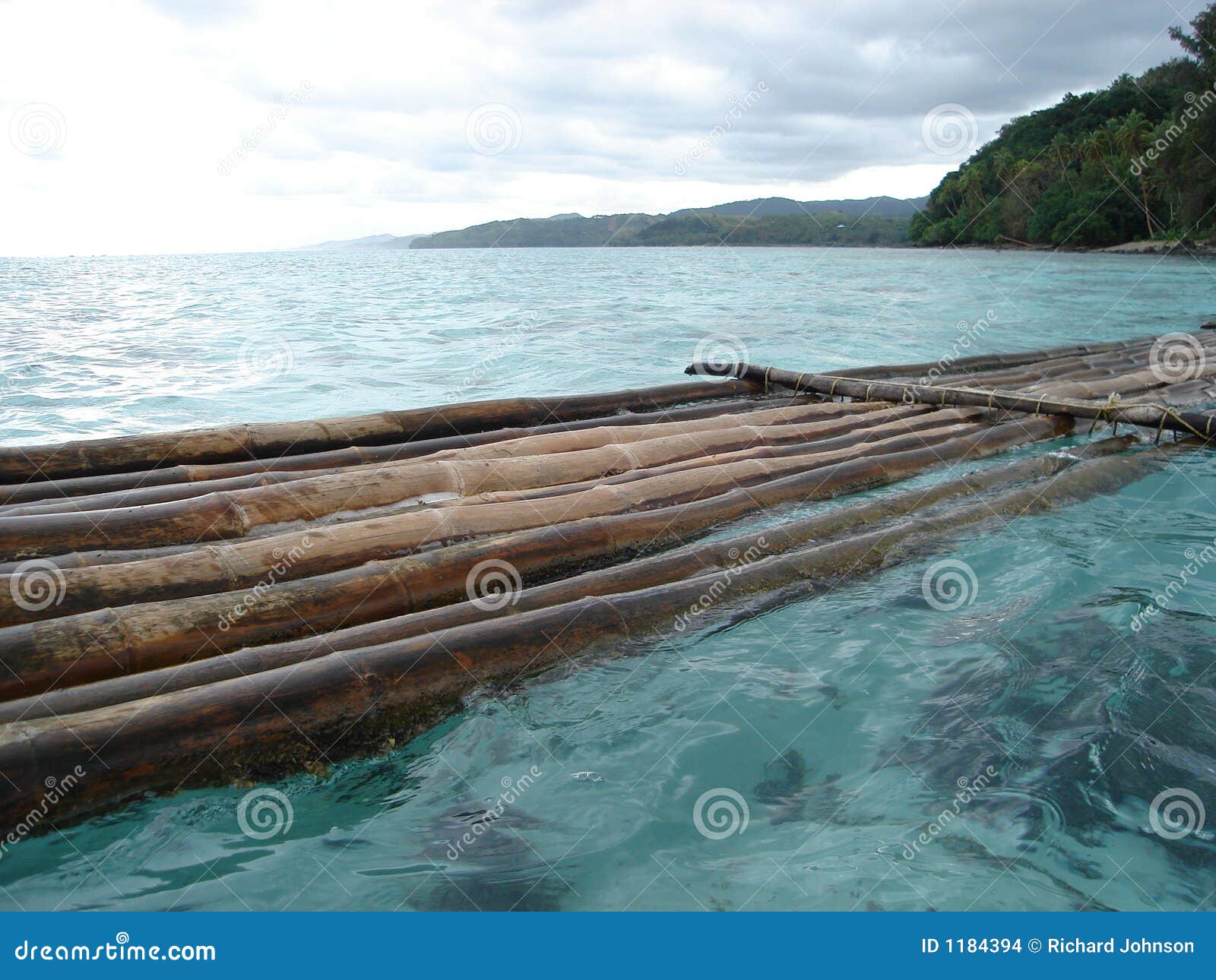 Fiji Bamboo Raft 2 stock photo. Image of nature, raft - 1184394