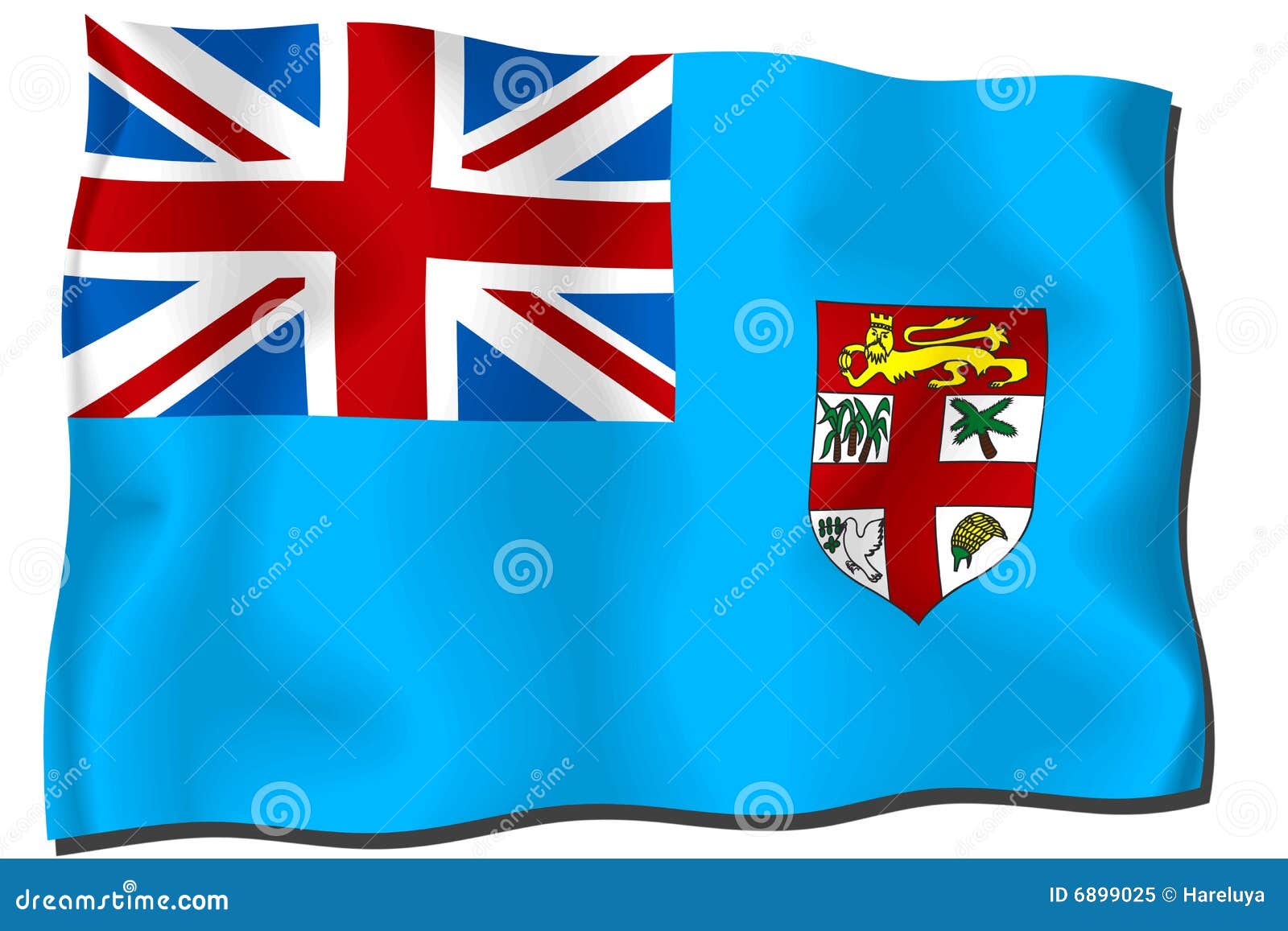 Fiji Flag stock illustration. Illustration of flag, nation - 6899025
